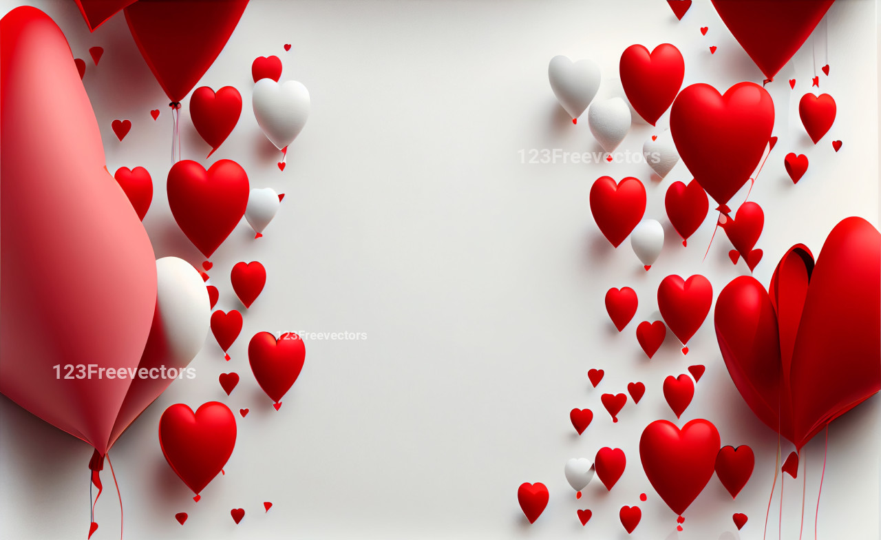 Free Download Lovely Valentines Day Background with Hearts
