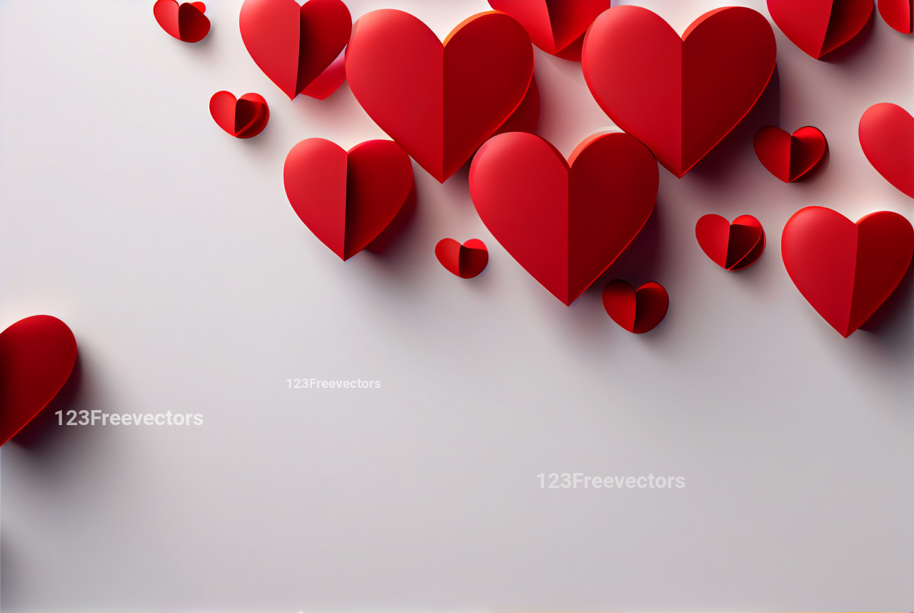 Valentines Day Background with Hearts