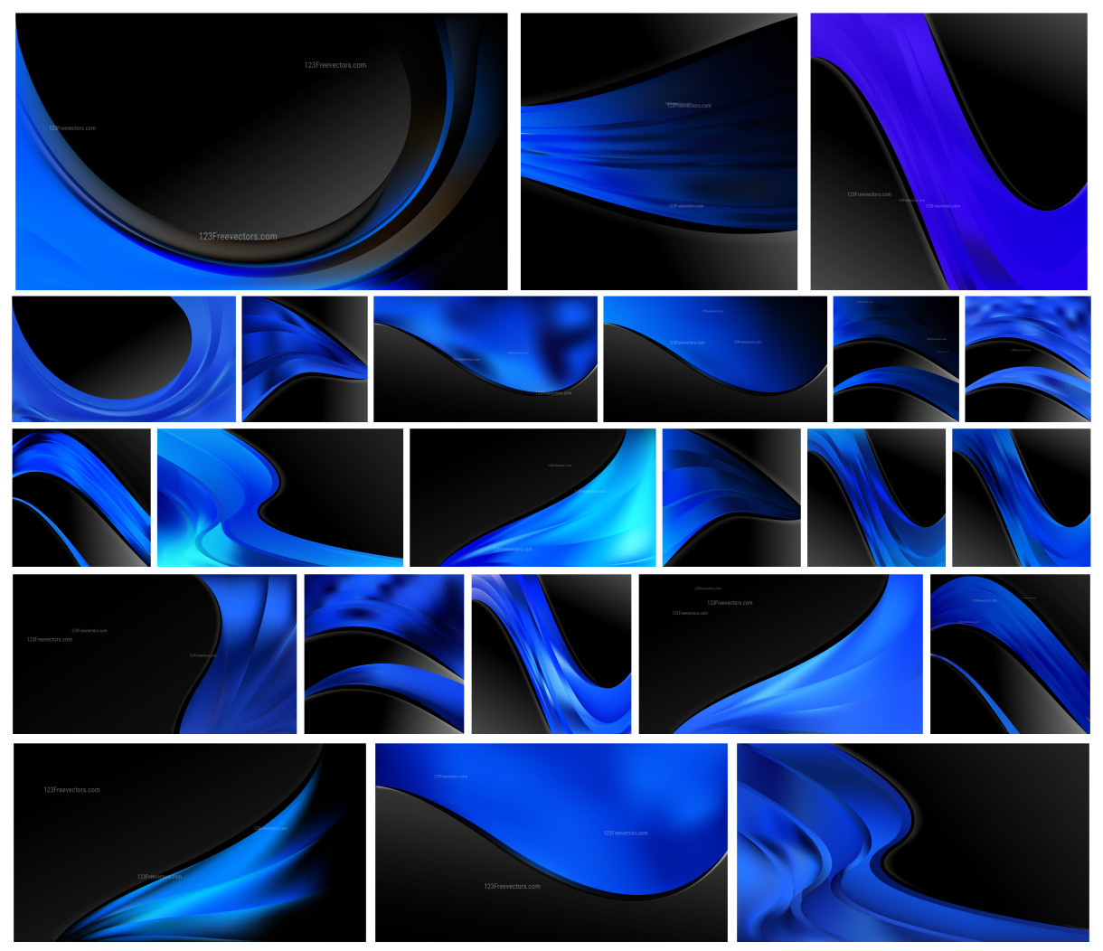 Explore the Enchanting World of Abstract Cool Blue Wave Business ...