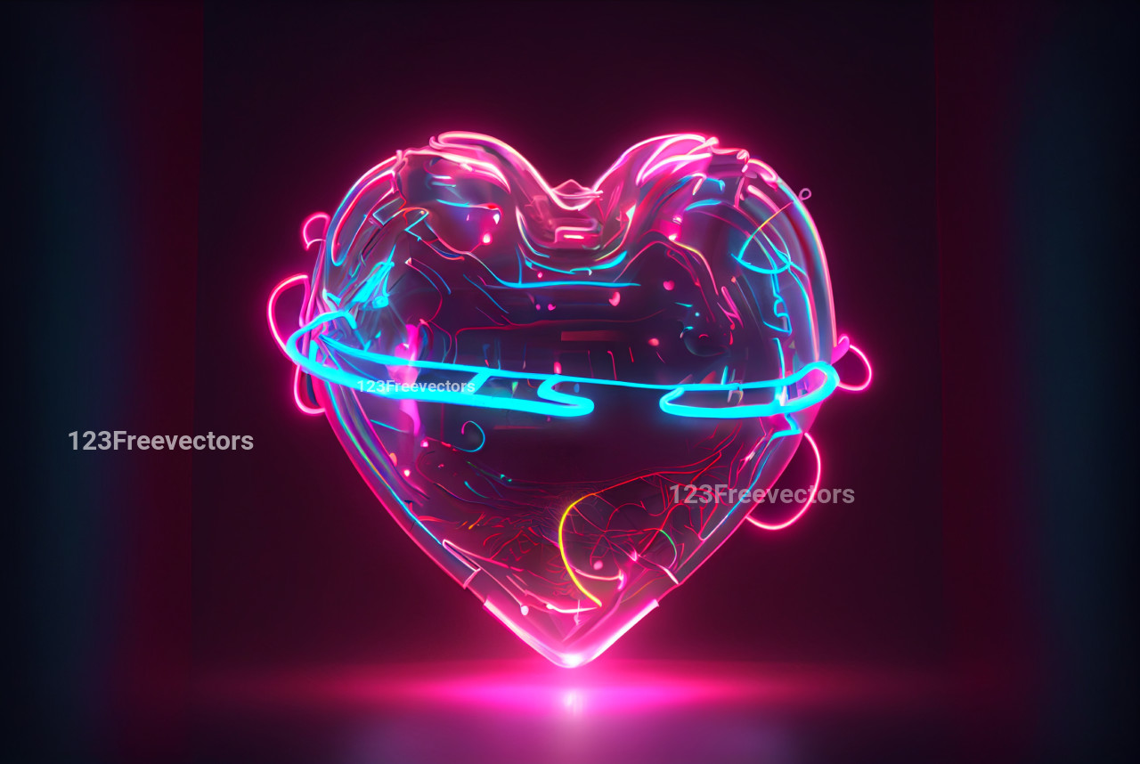 Valentine Heart Neon Effect