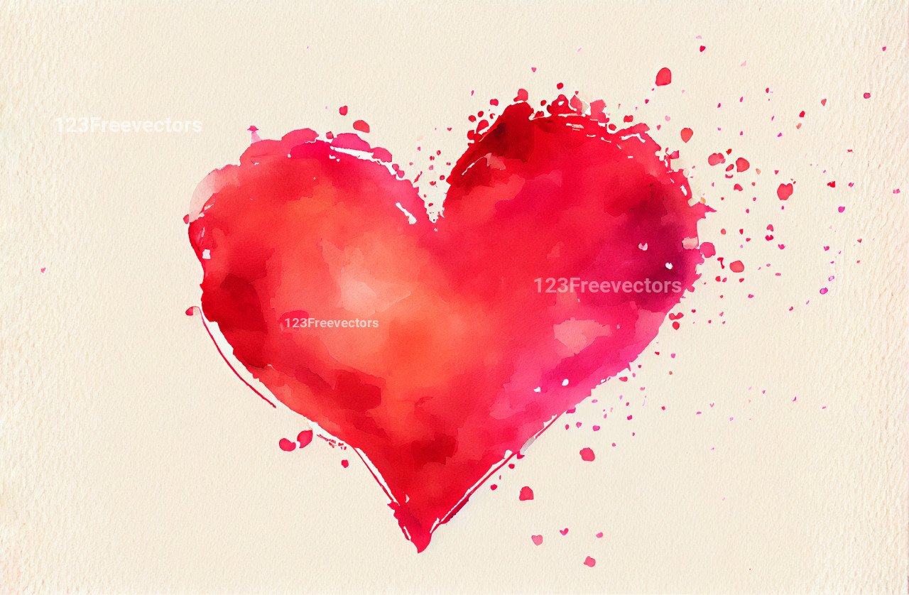 310+ Watercolor Heart Background | Free Vectors, Photos, Artwork Images ...