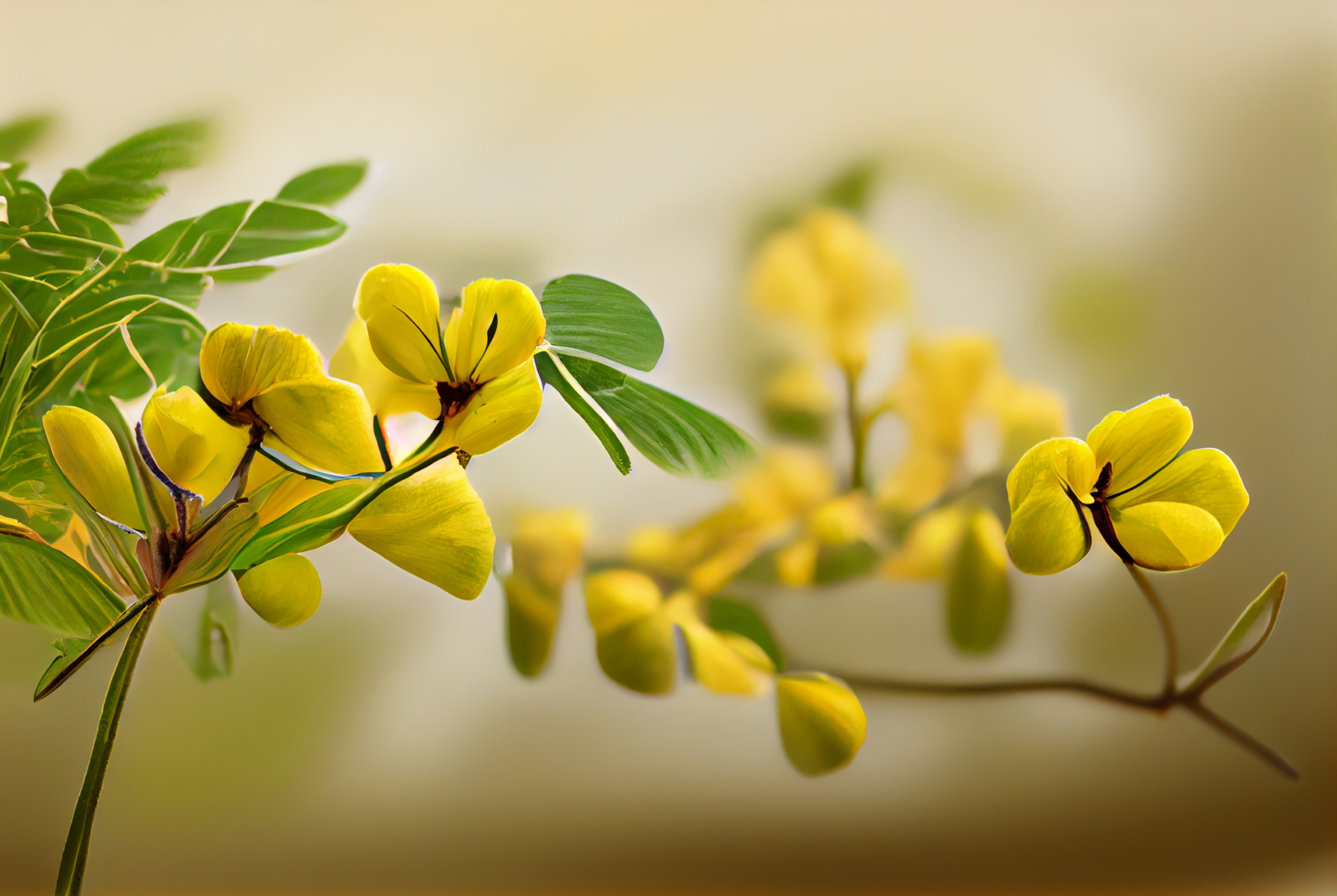 Free Cassia Fistula Flower Background Image