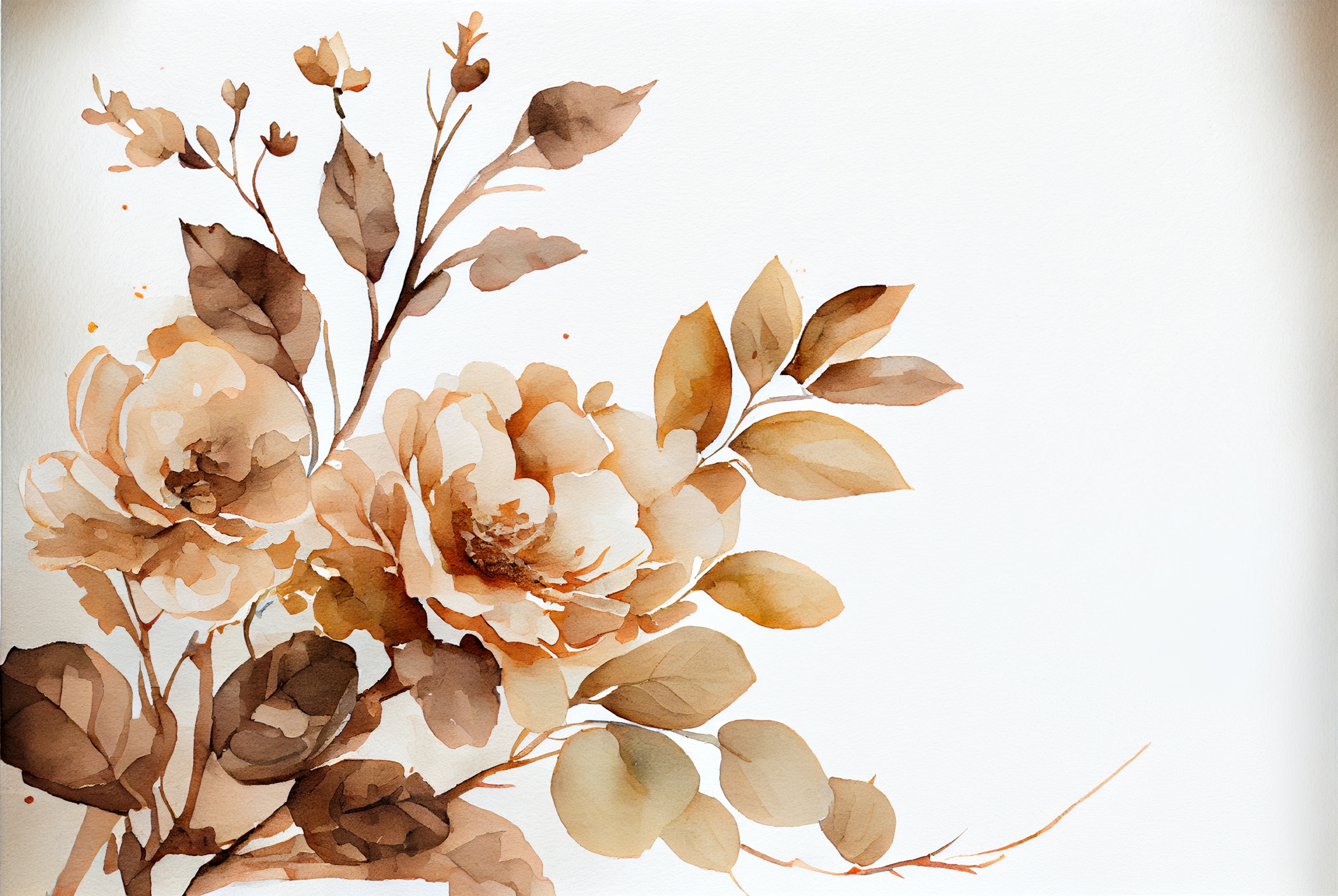 Free Download Brown Flower on White Background Image