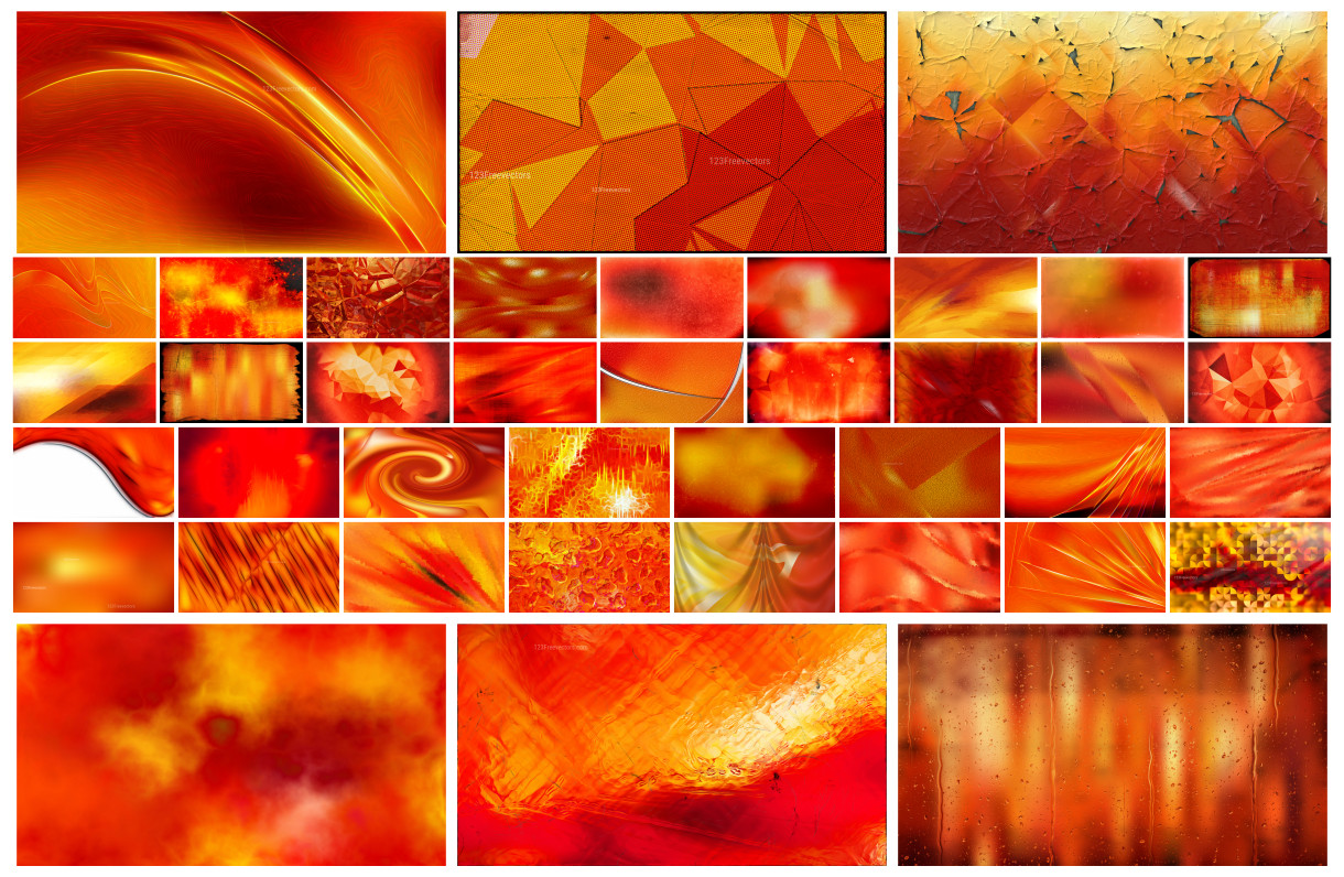 Vibrant Colors: Red Orange and White Background Designs | 123freevectors