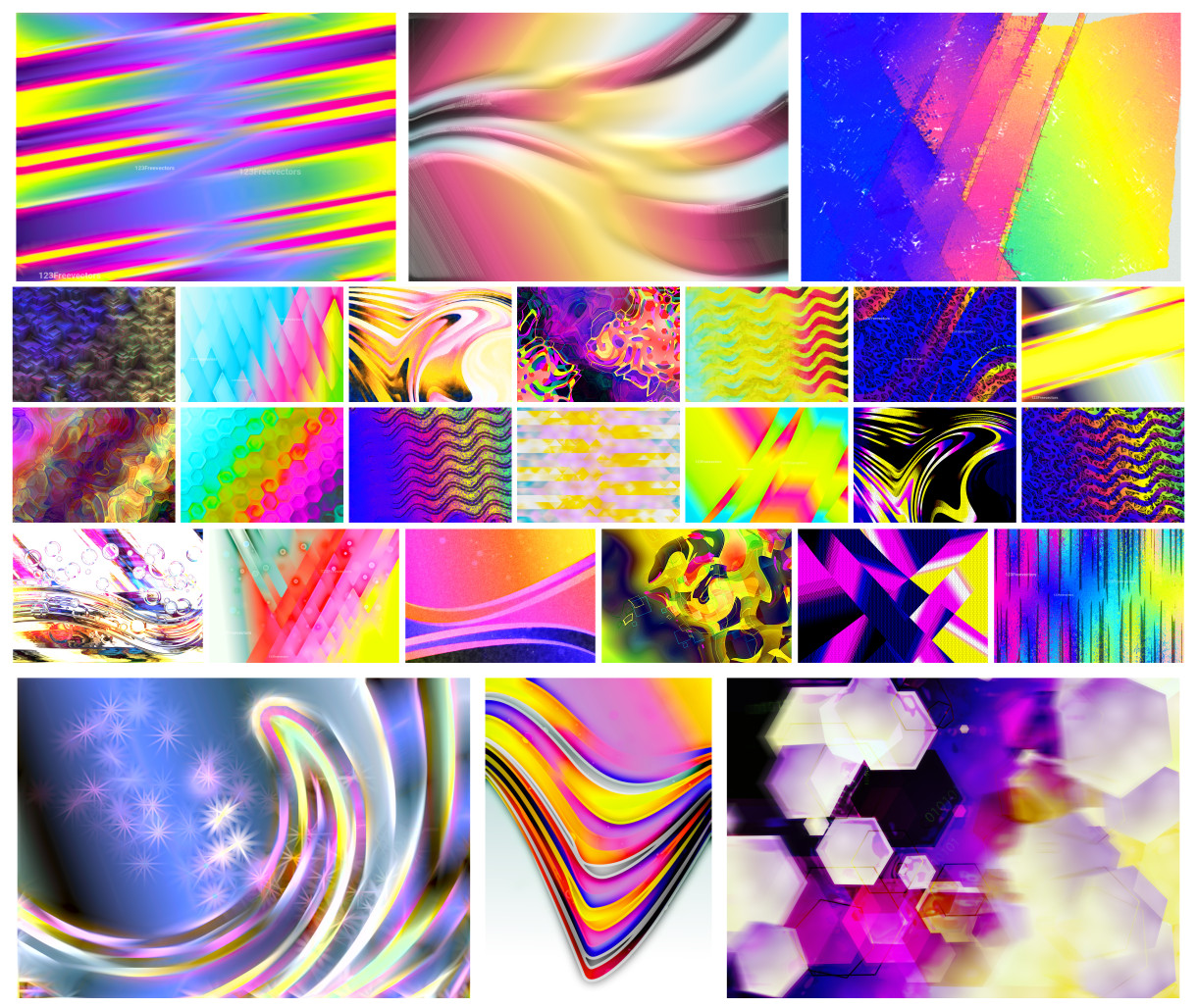 Explore the Vibrant World Of Pink Blue and Yellow Designs | 123freevectors