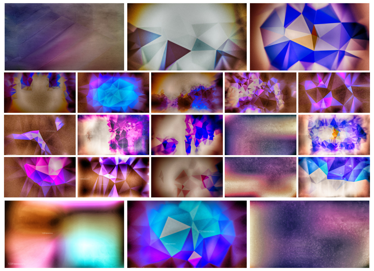 Vibrant And Versatile: A Creative Collection Of Purple, Brown, And Blue