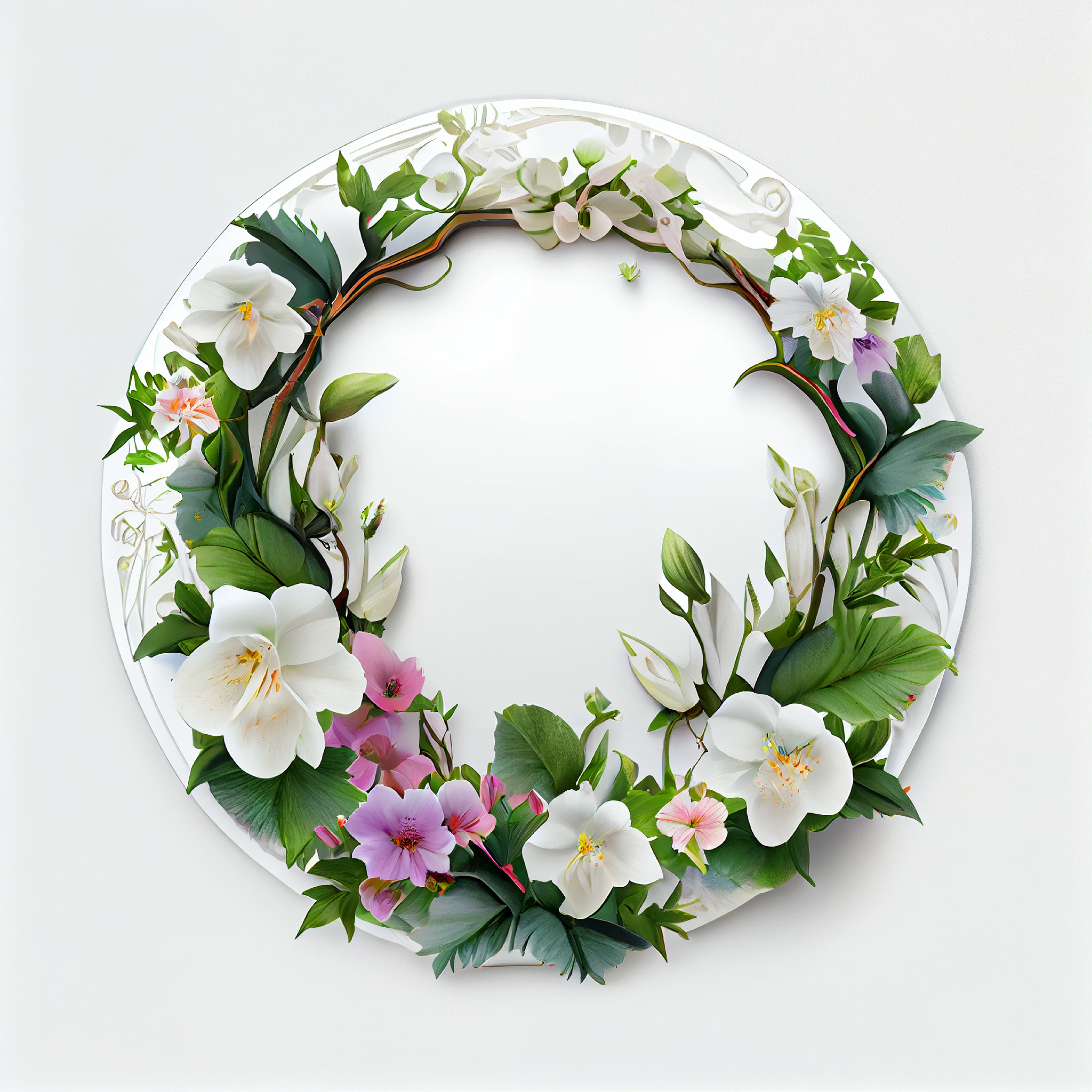 Free Flower Circle Frame