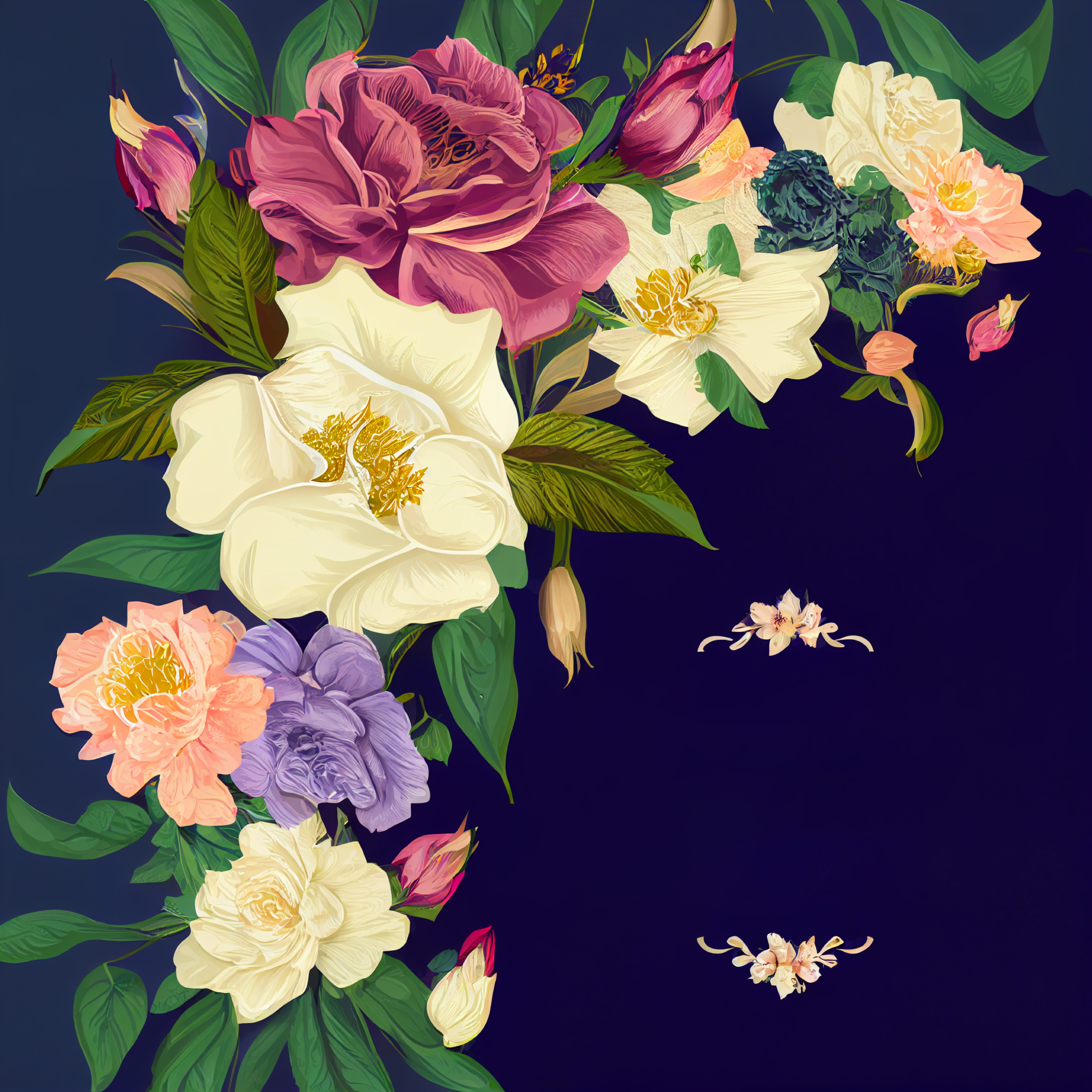 Free Download Flower Wedding Invitation