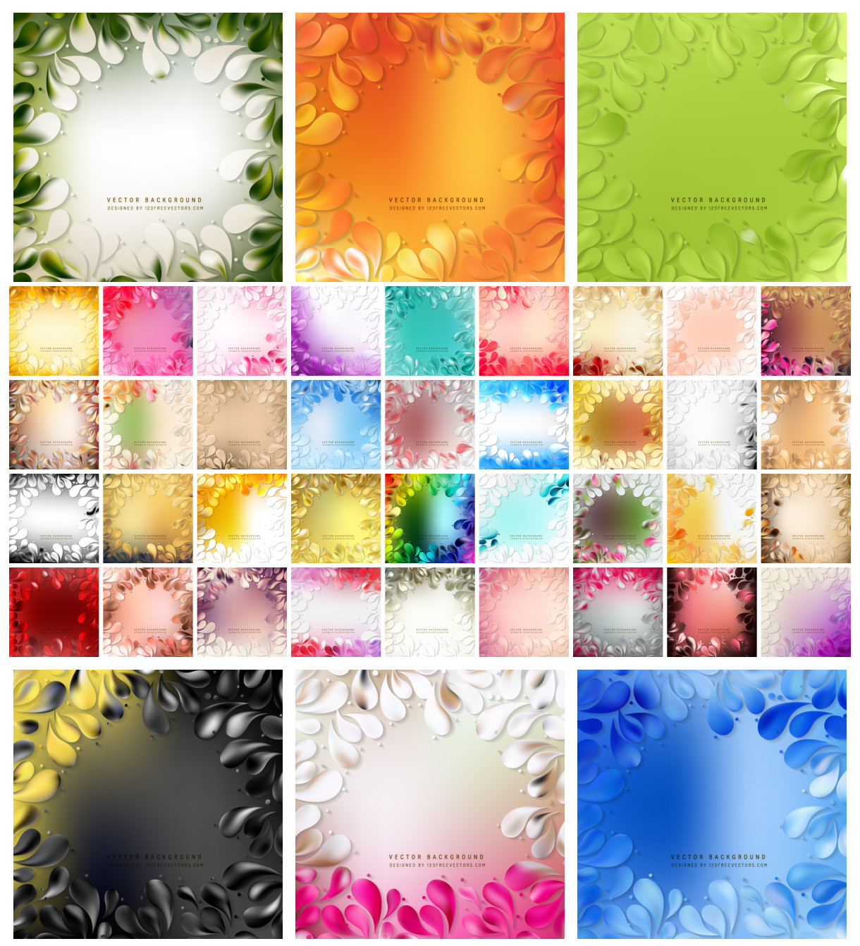 Breathtaking Compilation: Floral Drops Background Vector Designs ...