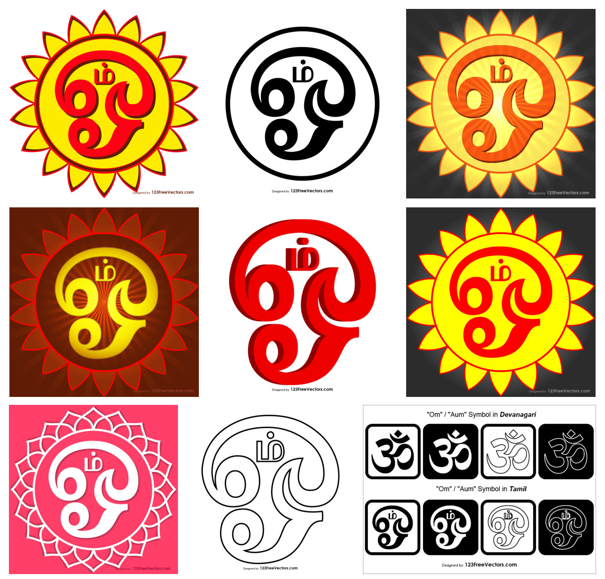 Unveiling the Mystique Of Tamil Om Symbols: A Unique Vector Collection ...