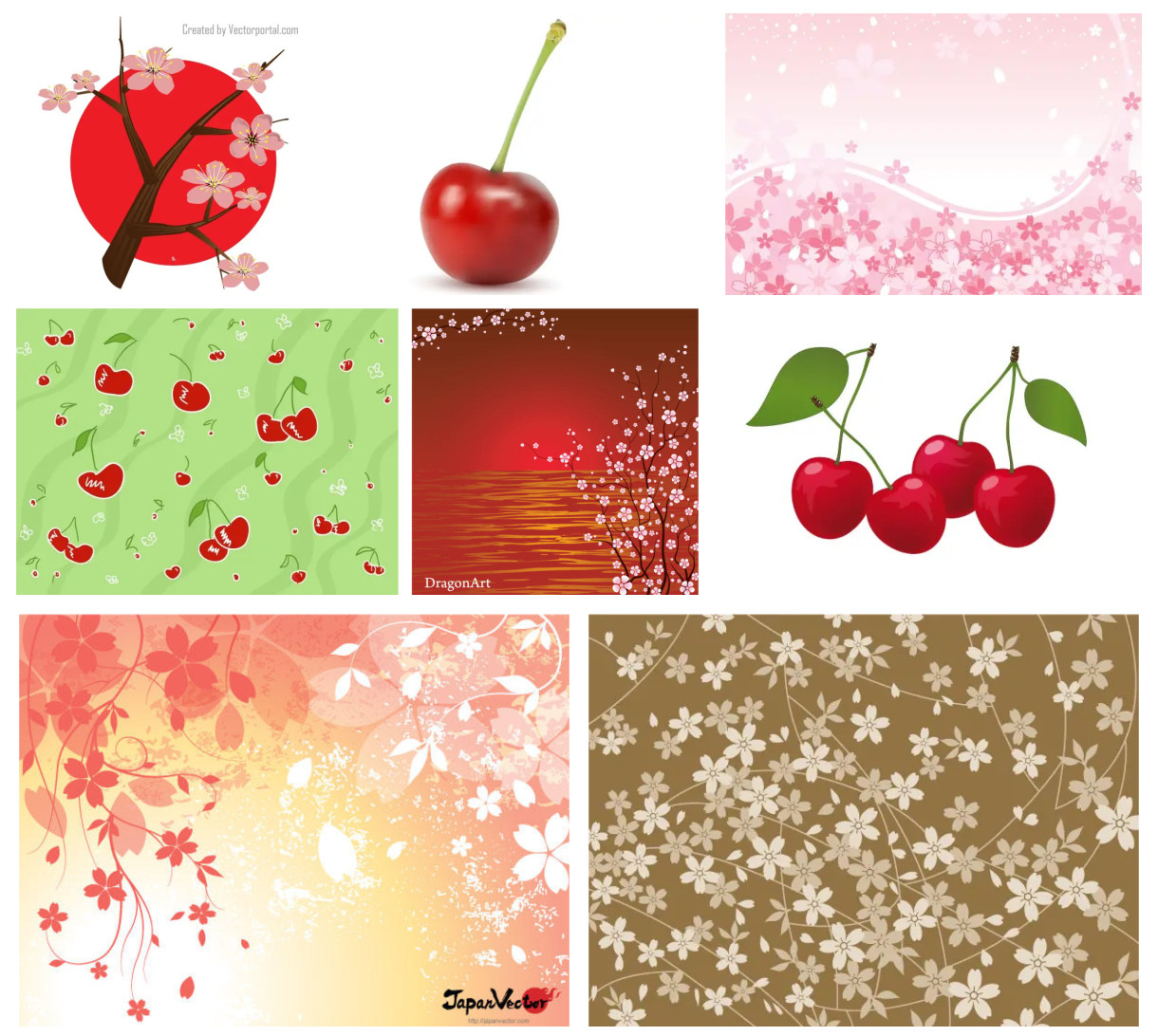Captivating Sakura: Cherry Vector & Background Designs | 123freevectors