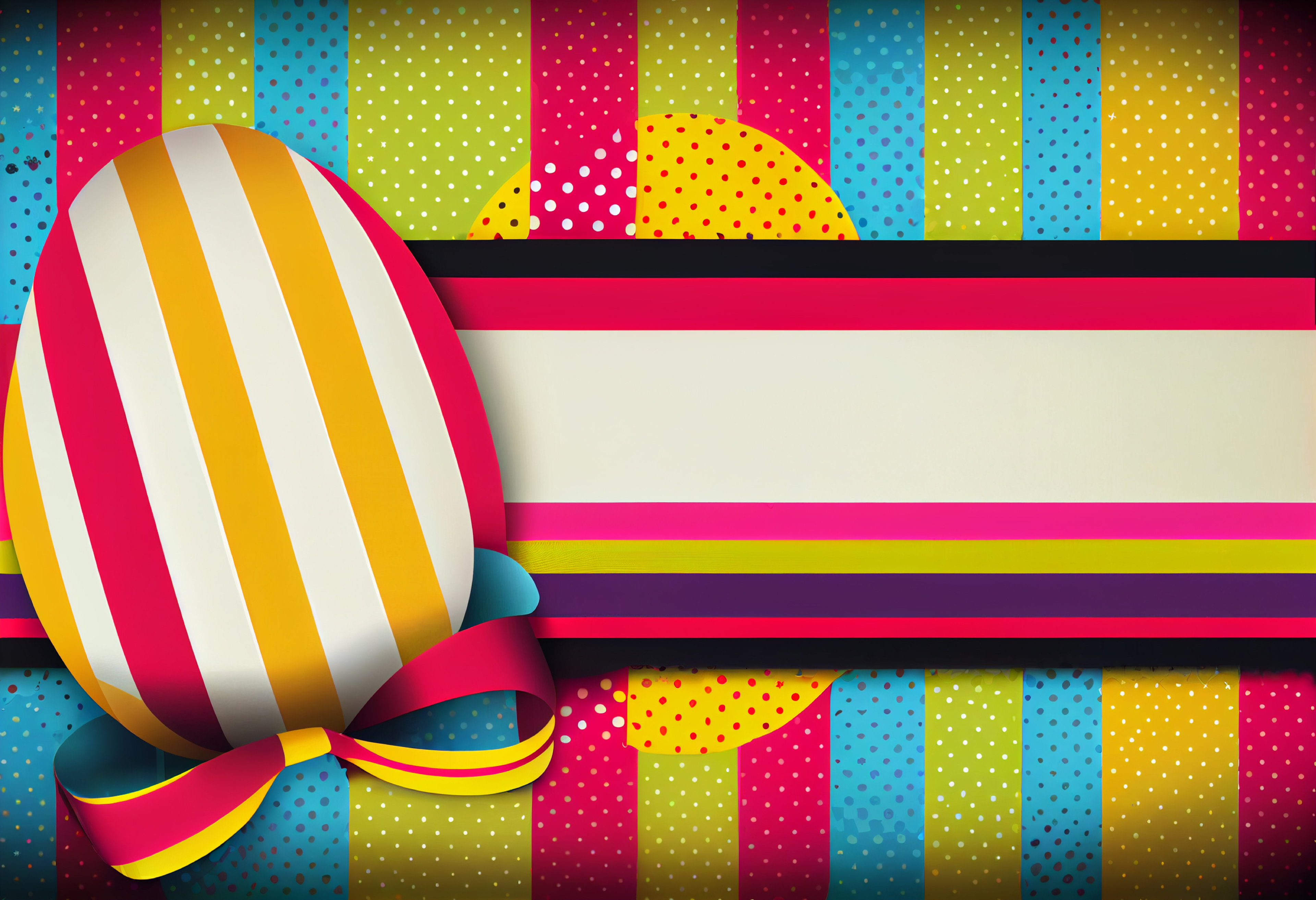 Free Colorful Easter Card Background Image