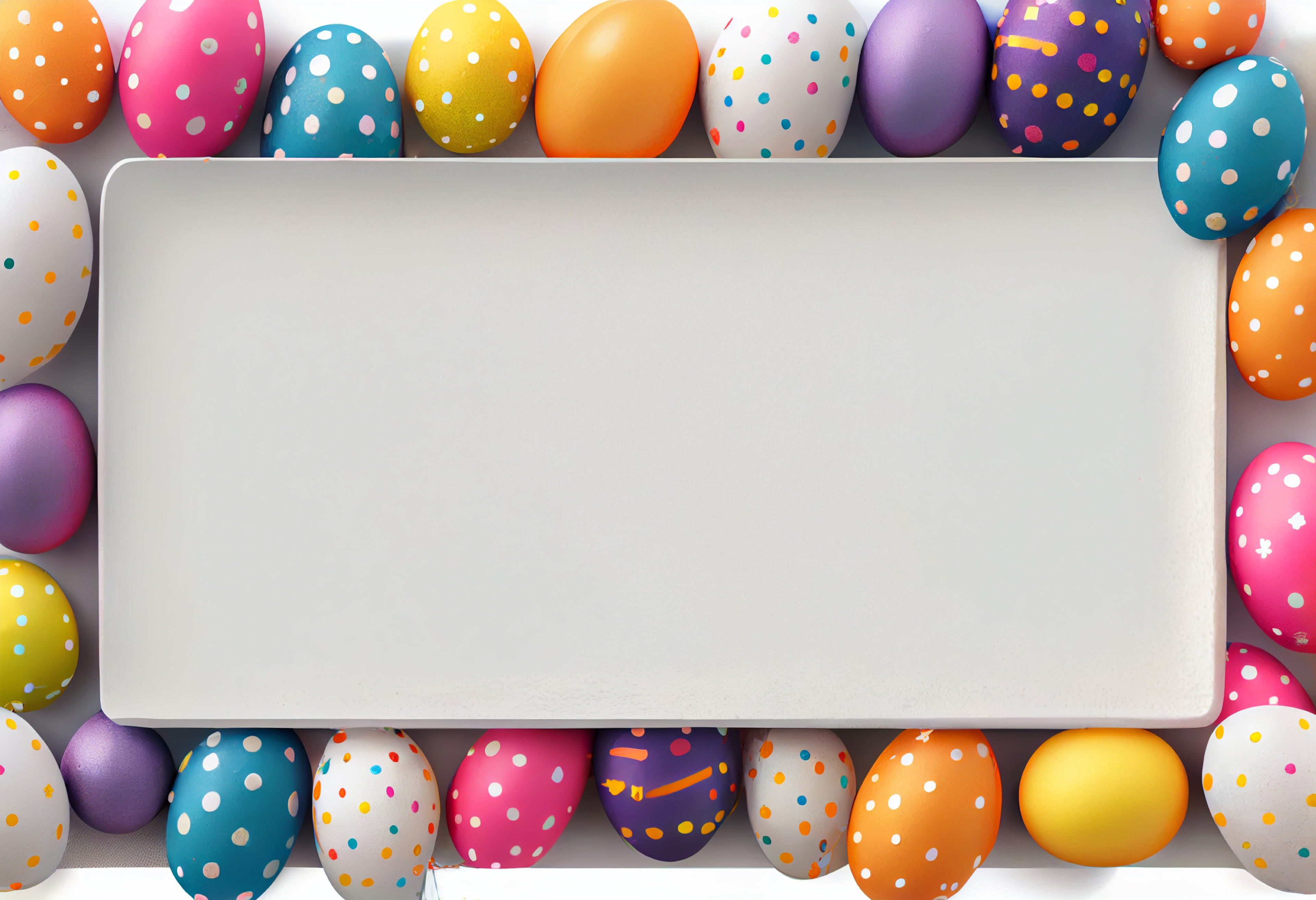 Free Download Colorful Easter Eggs Frame Image