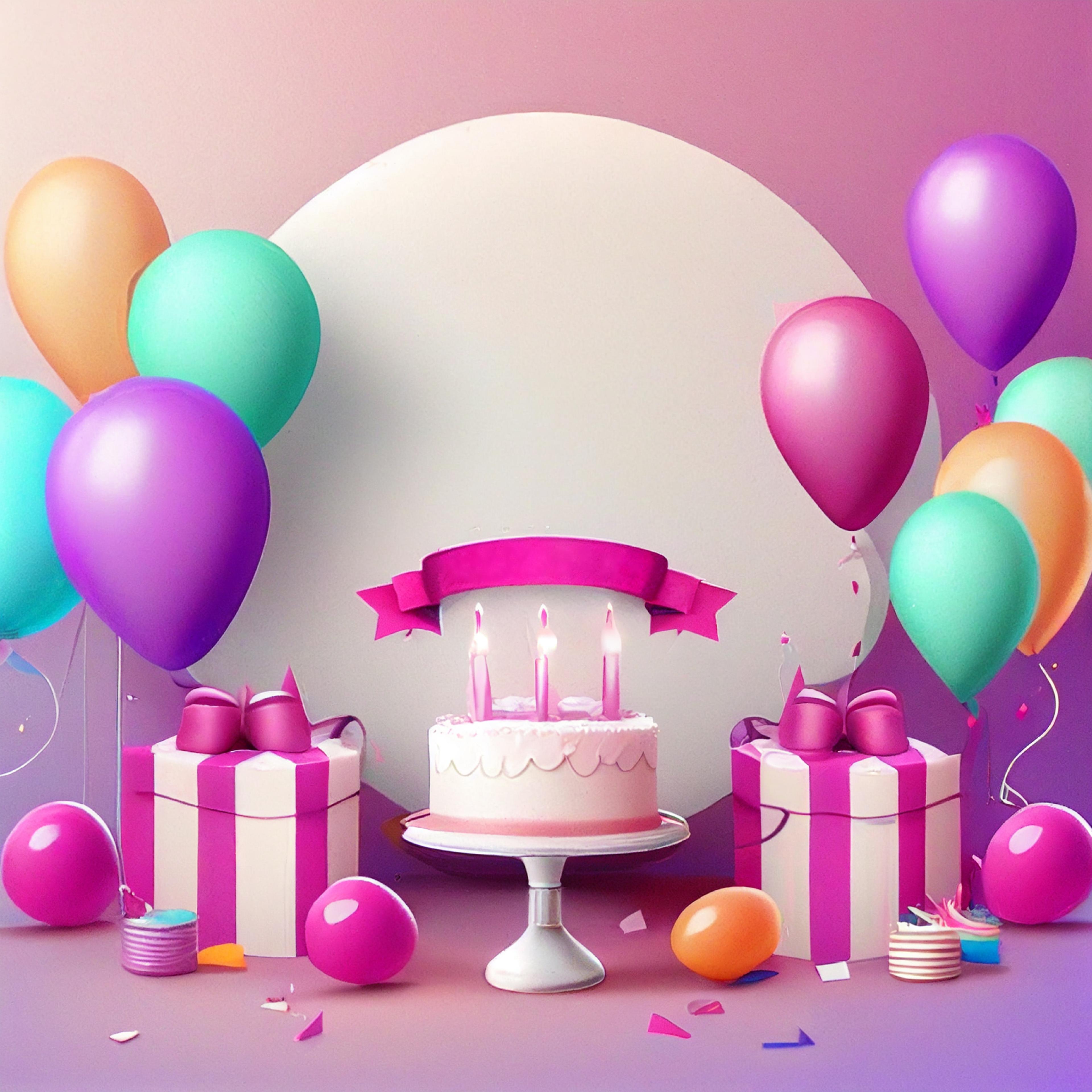Free Download Colorful Birthday Card Background