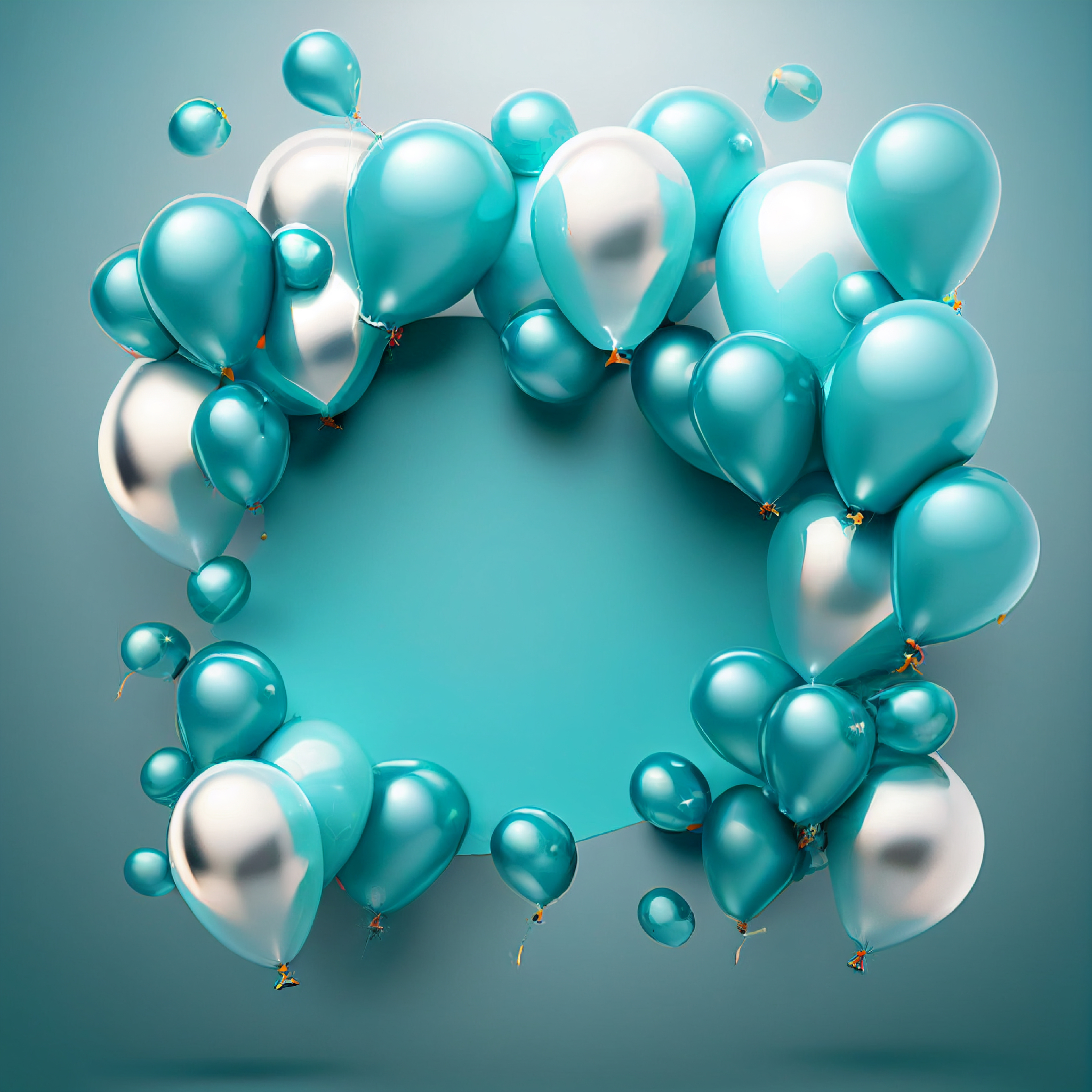 Free Download Cyan Happy Birthday Background Image