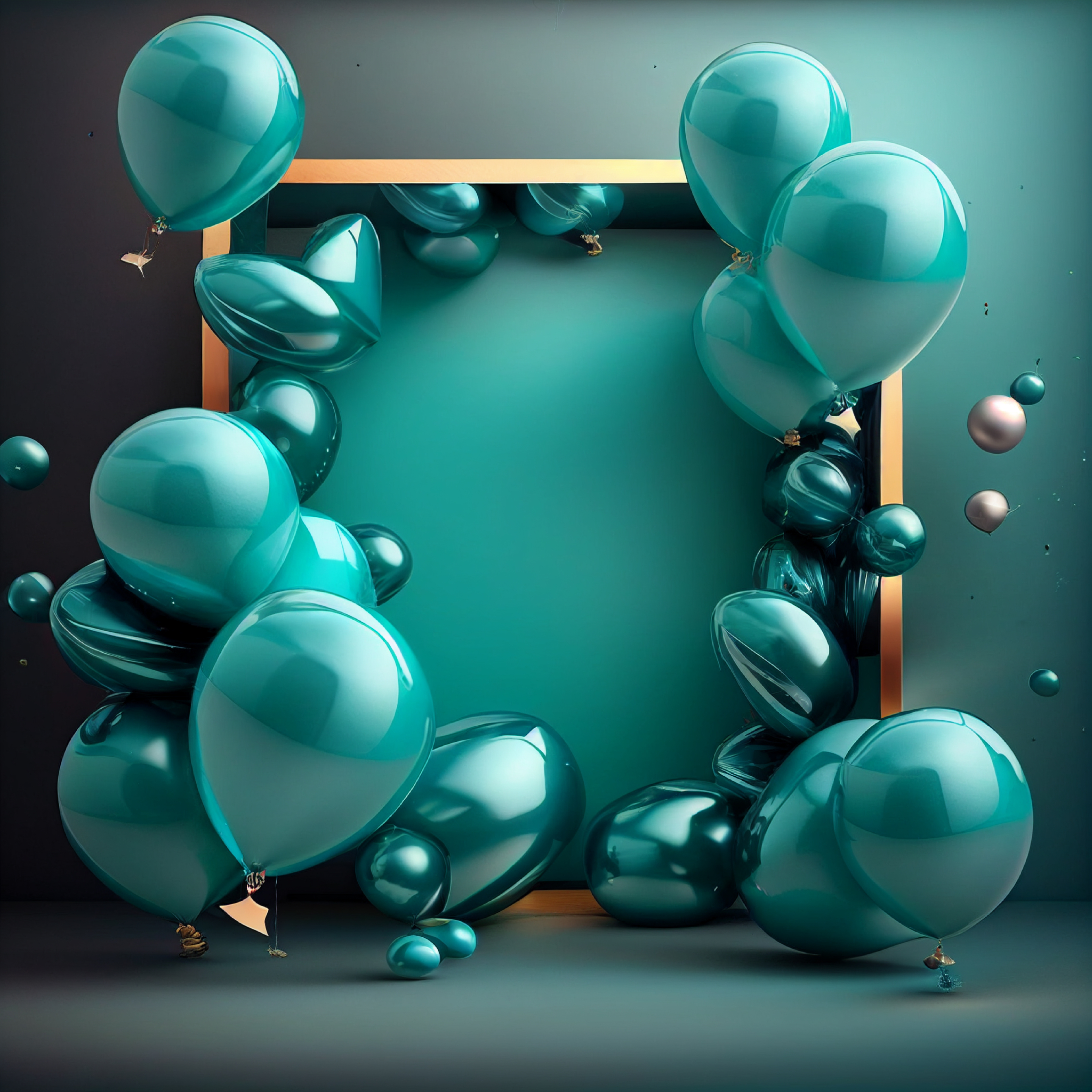 Free Cyan Happy Birthday Background