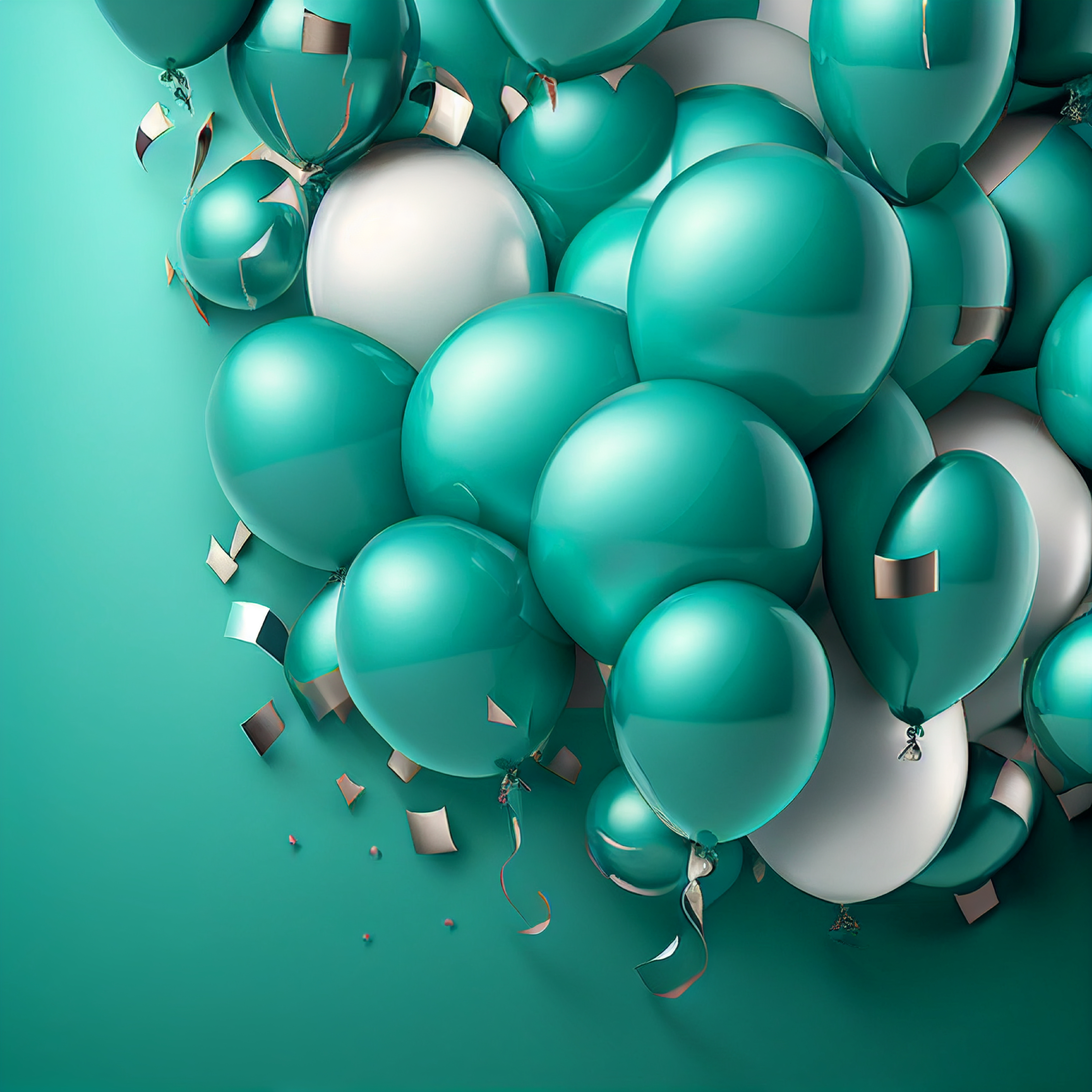 Free Download Turquoise and White Birthday Background Image