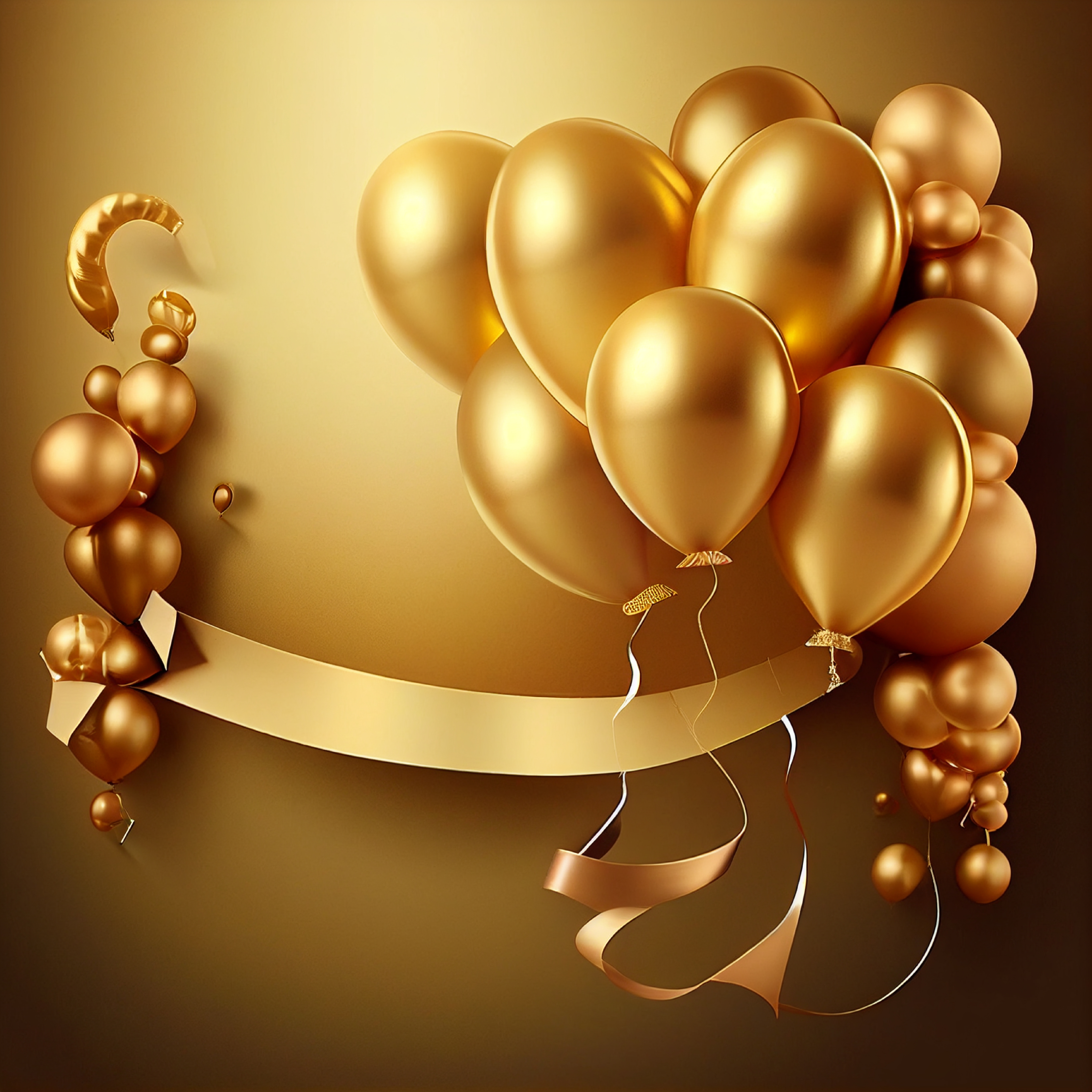 Free Gold Happy Birthday Background