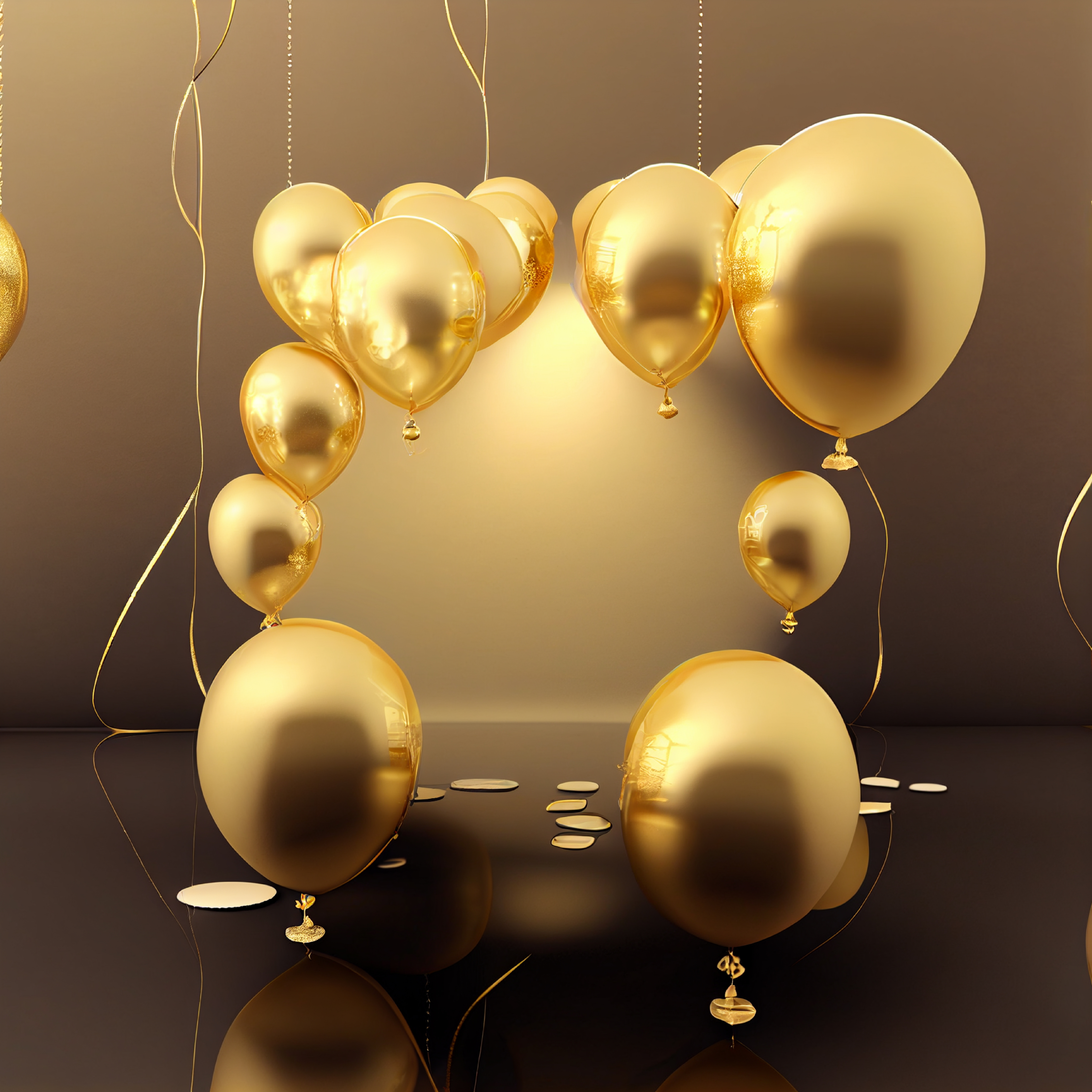 Free Gold Birthday Background Image