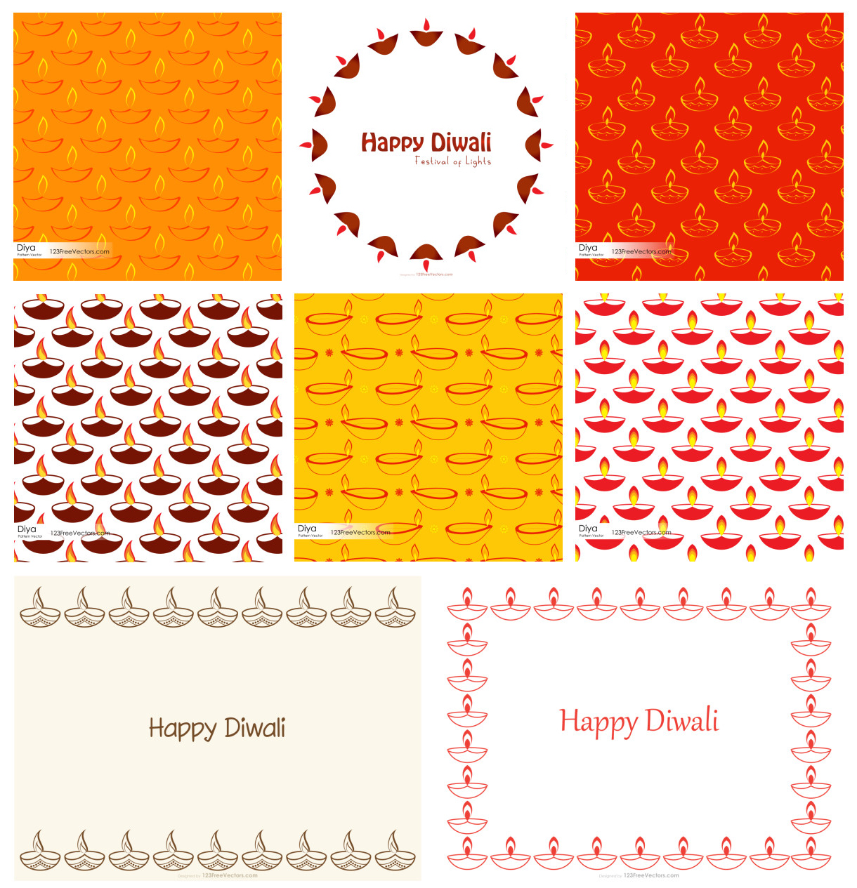 Diwali Delight: Discover 8 Free Diya Pattern Designs For Your Festive ...