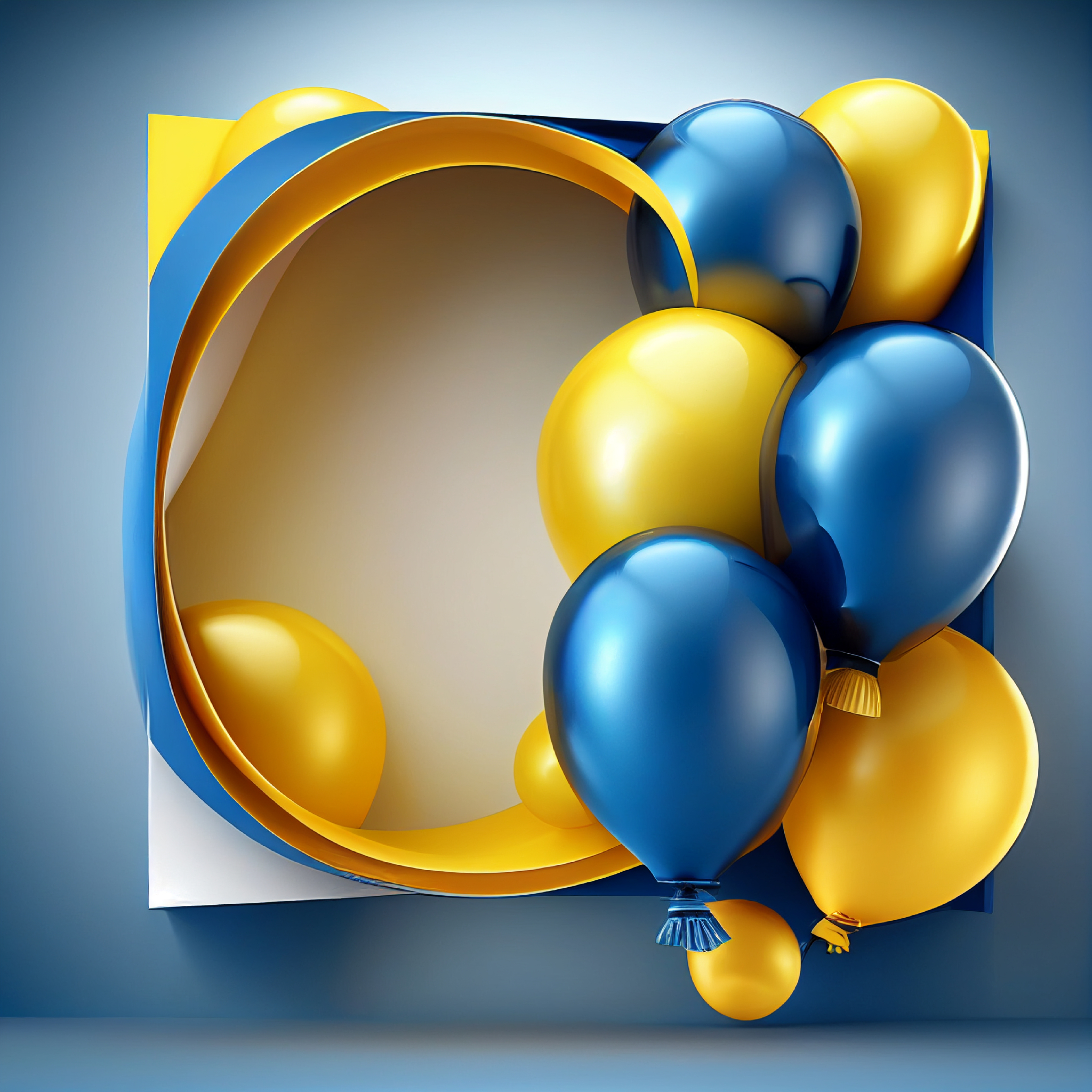 Free Blue and Yellow Birthday Background
