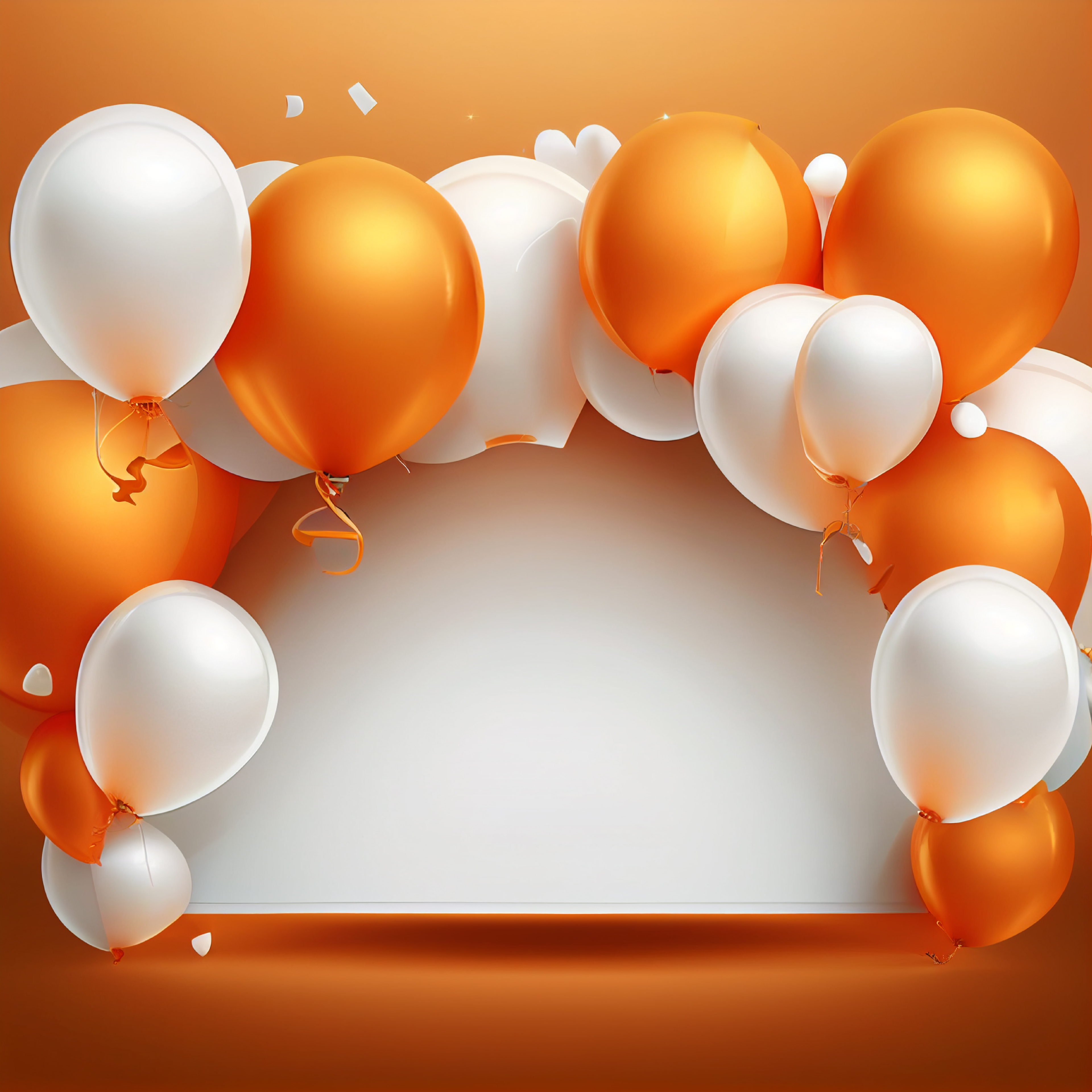 Free Download Orange and White Birthday Card Background