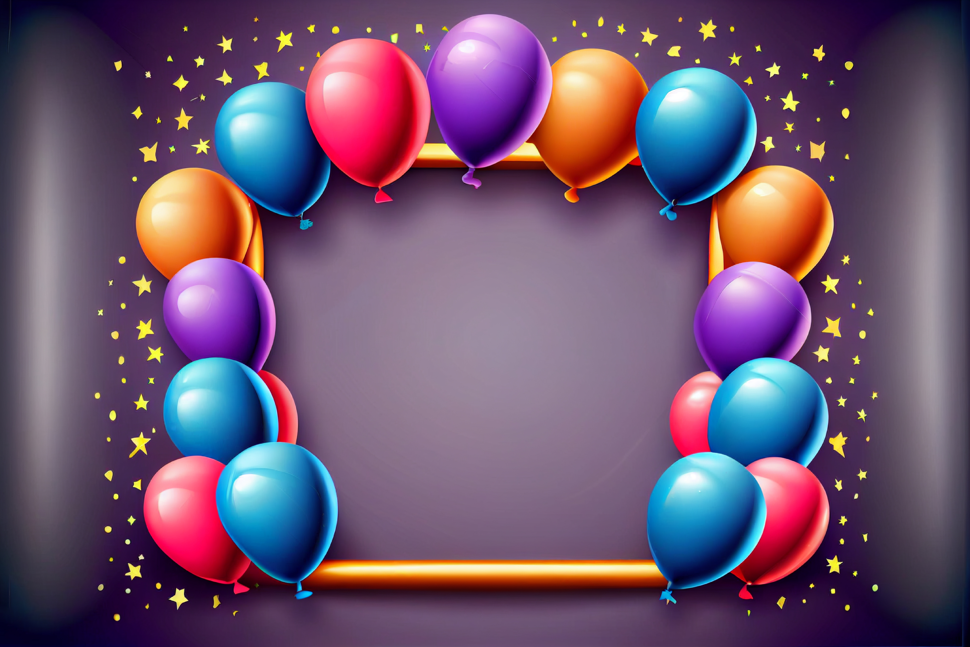 Free Colorful Happy Birthday Frame Background
