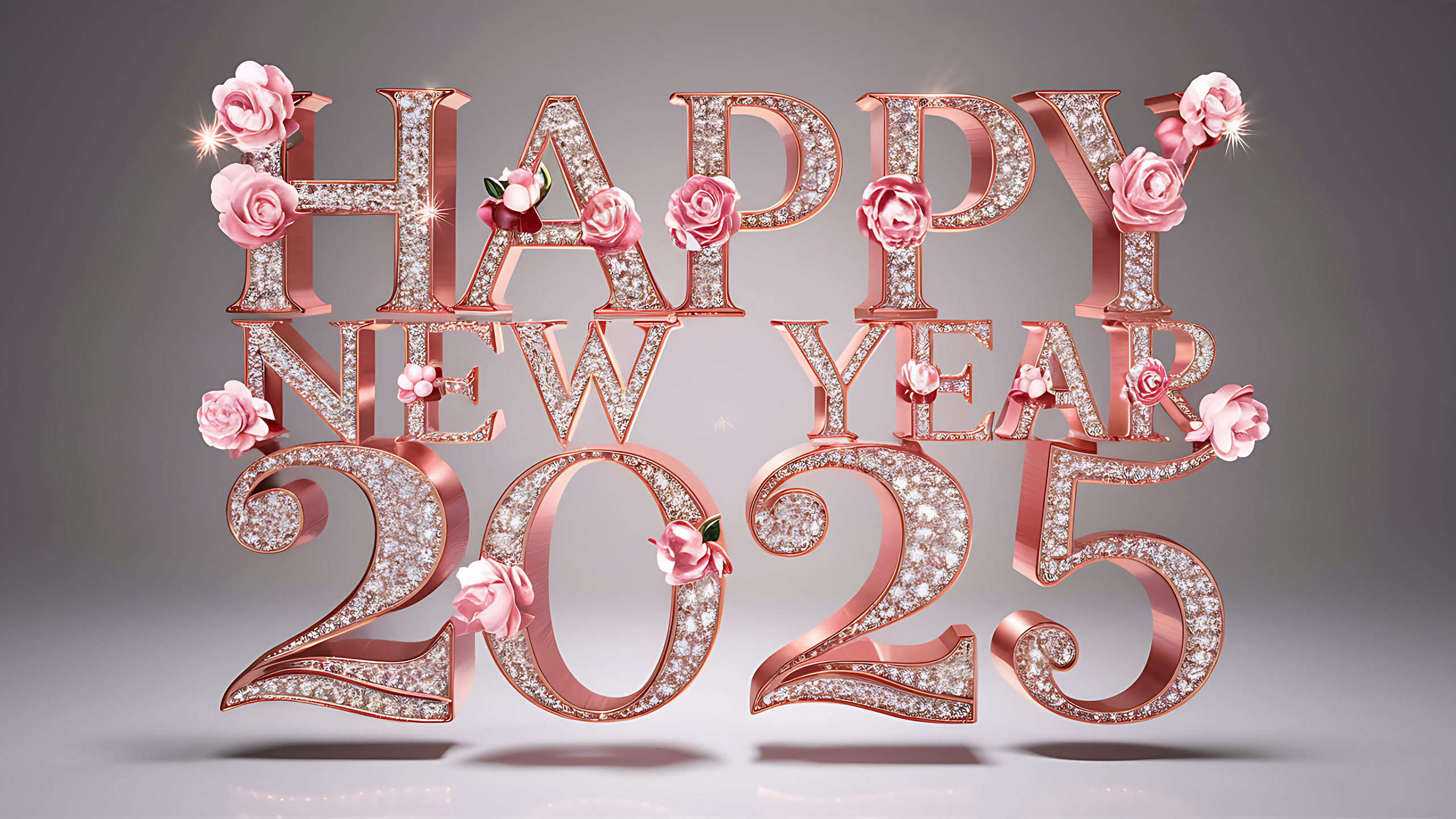 Free Download Joyful 2025 New Year Card Design to Celebrate