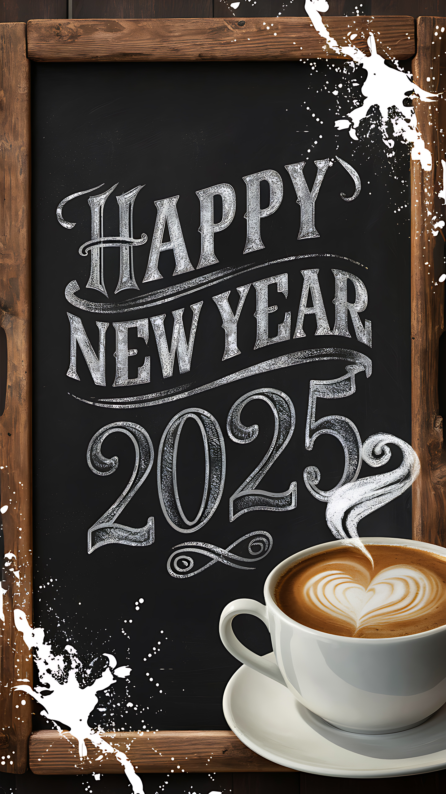 Free Stylish 2025 New Year Card Design and Art
