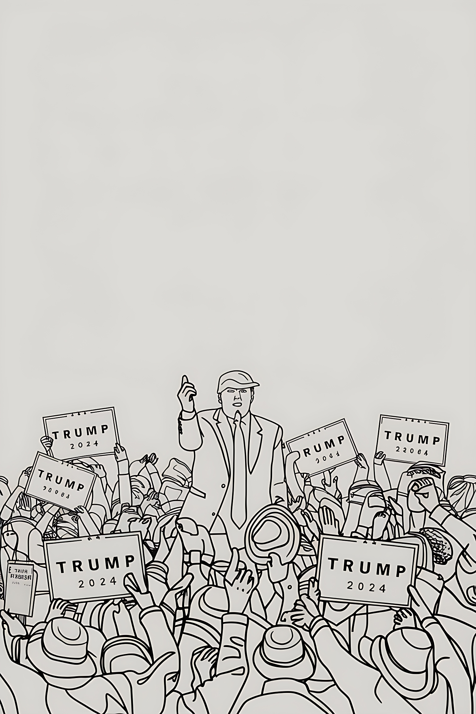 30 Free Trump Rally Illustrations: A Collection Of Patriotic and ...