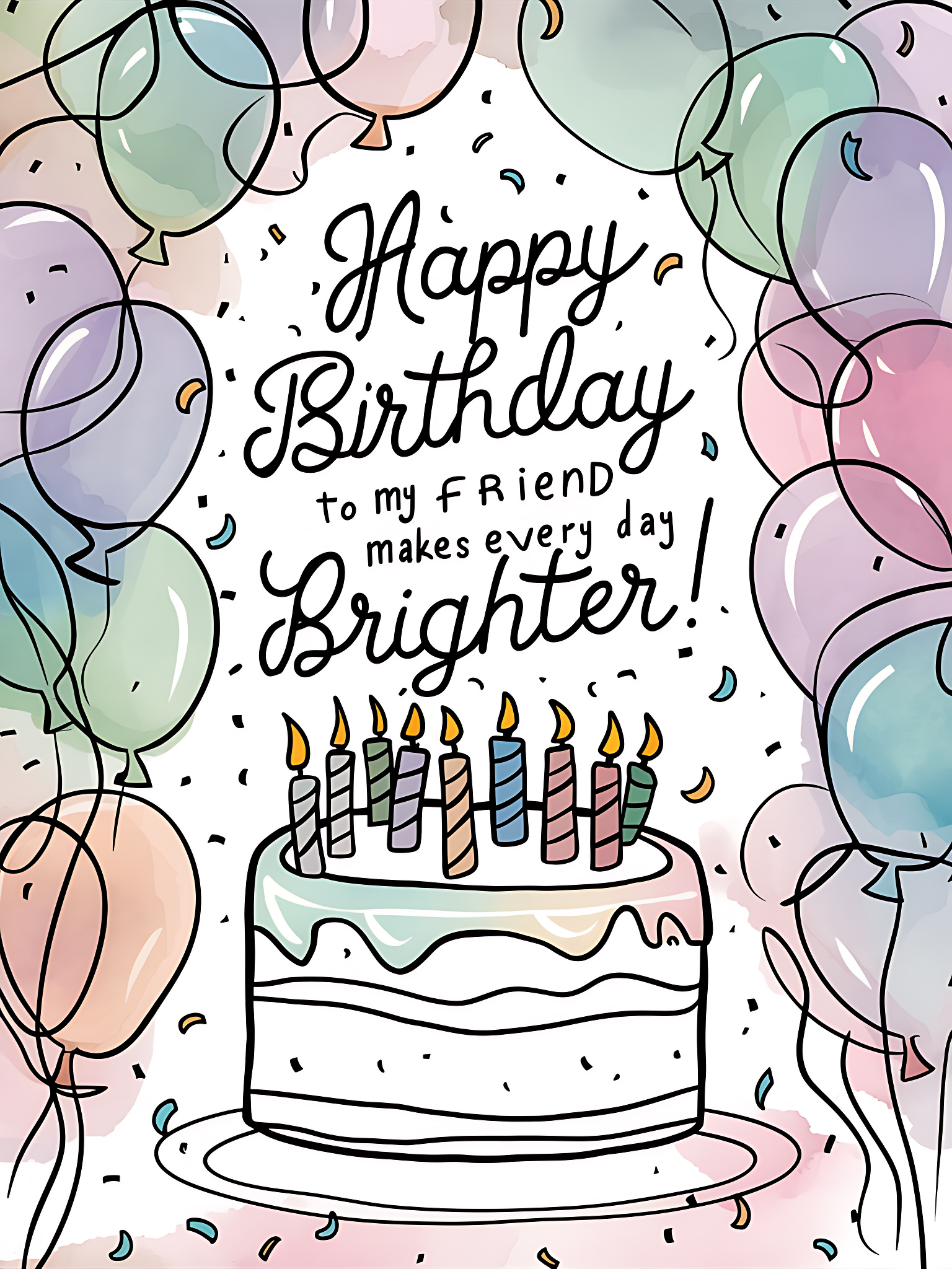 Free Download Happy Birthday to the Best Friend Ever!