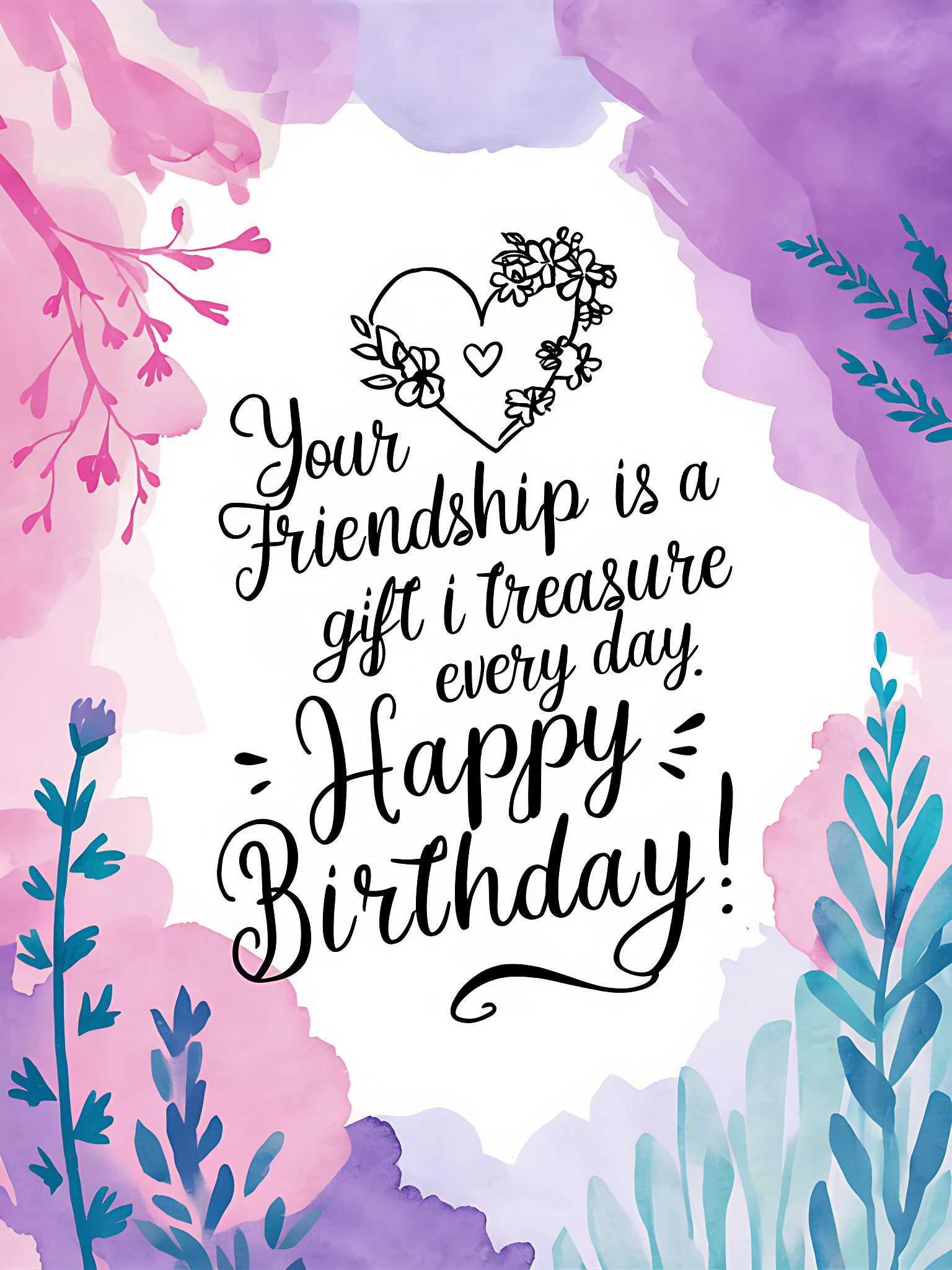 Free Download Your Friendship is a Gift I Treasure Every Day. Happy ...