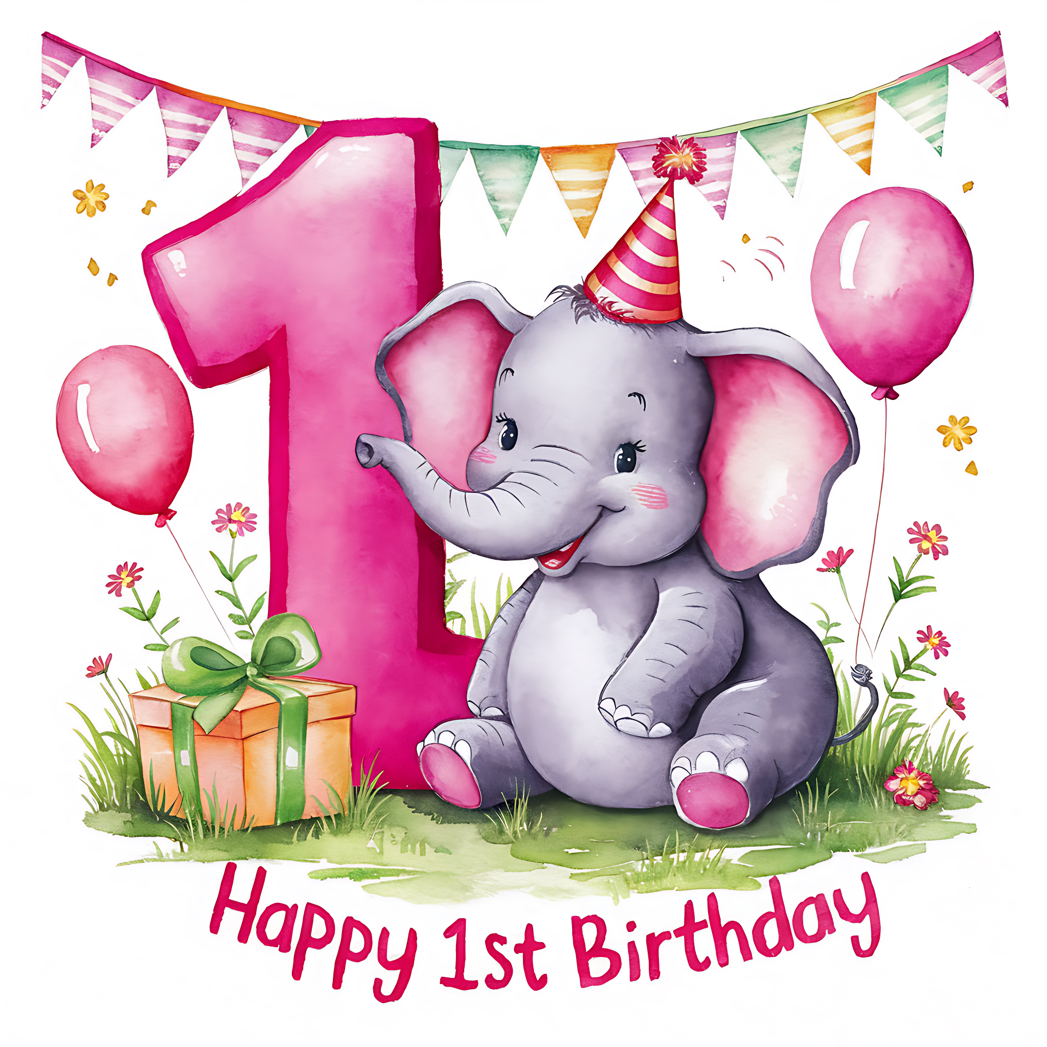 Celebrate With Cuteness: 20 Free “happy First Birthday” Printable ...