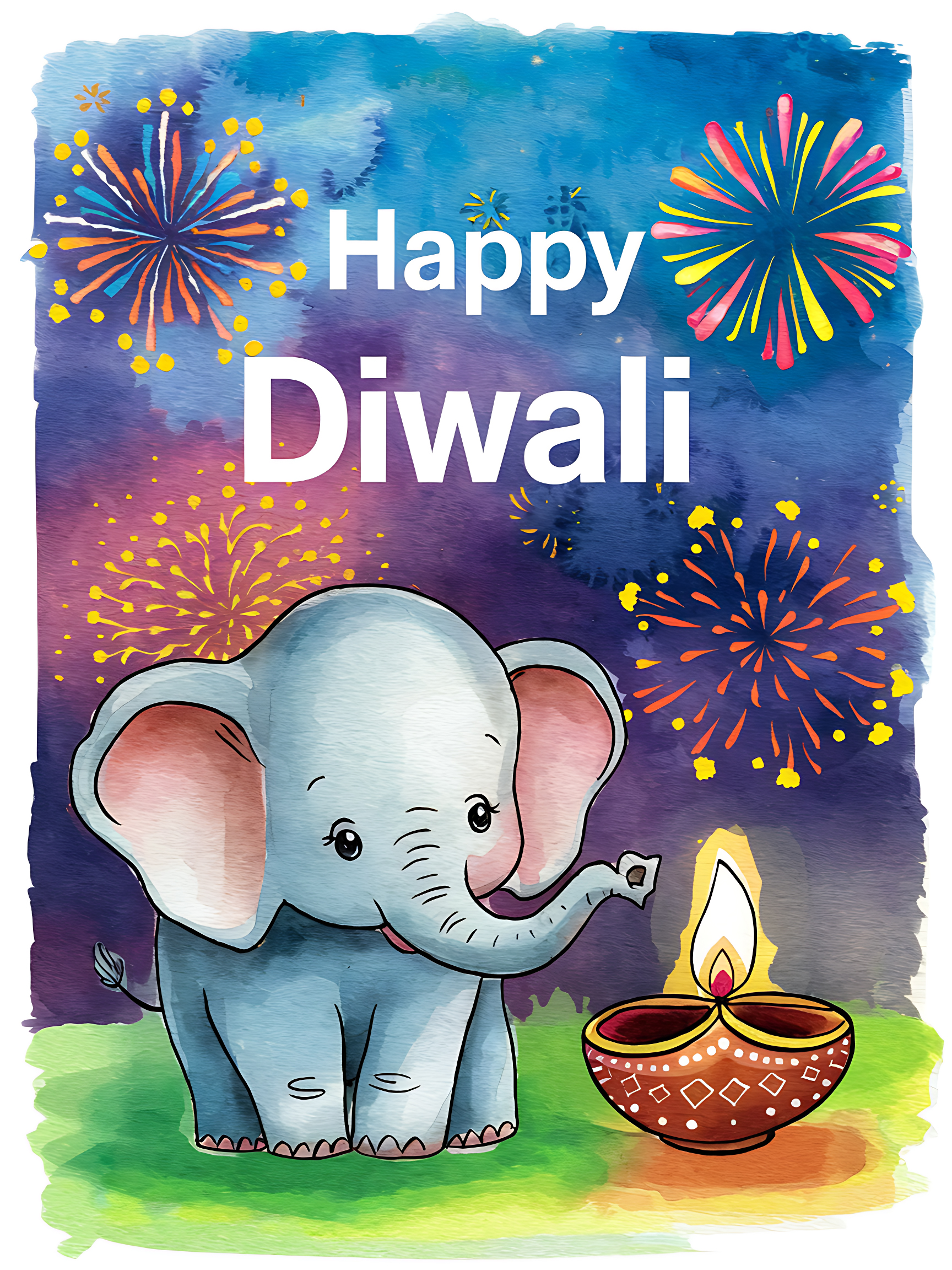 20 Free Diwali Designs: Watercolor, Minimalist, and Firework-inspired ...