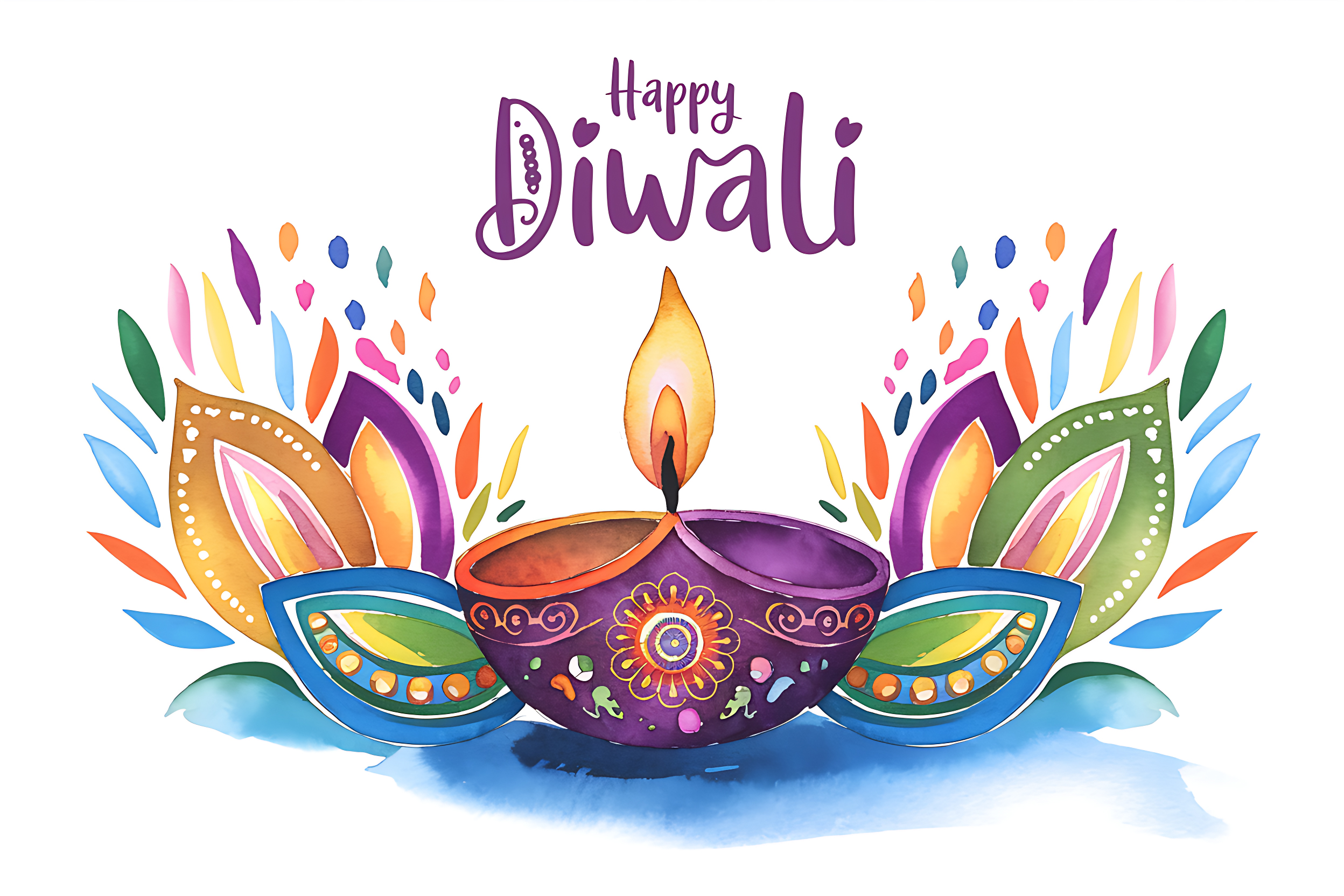 20 Stunning Diwali Designs: Watercolor, Diya Art, and Bokeh Style For a ...