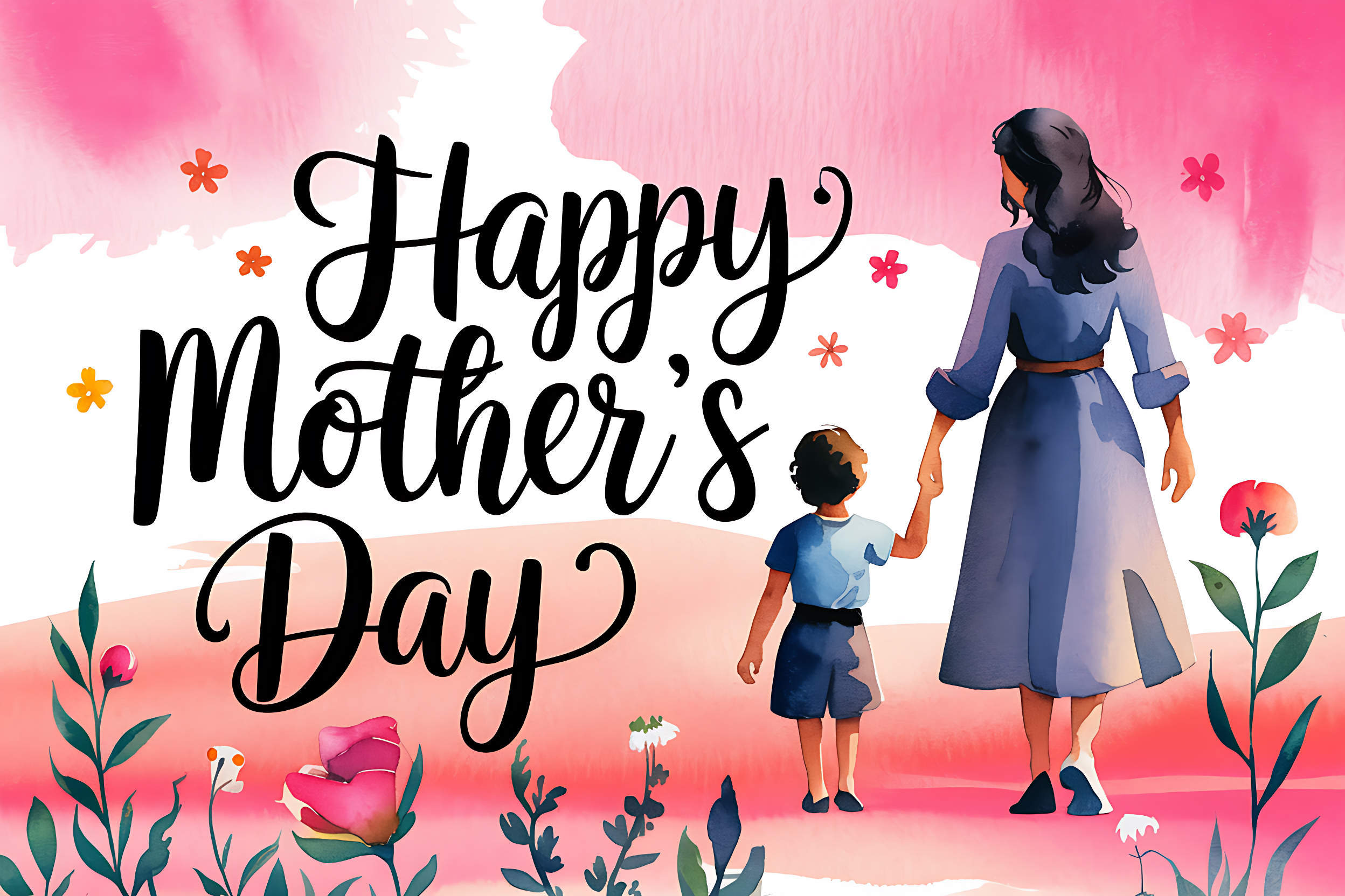 Free Happy Mother’s Day Mom and Kids