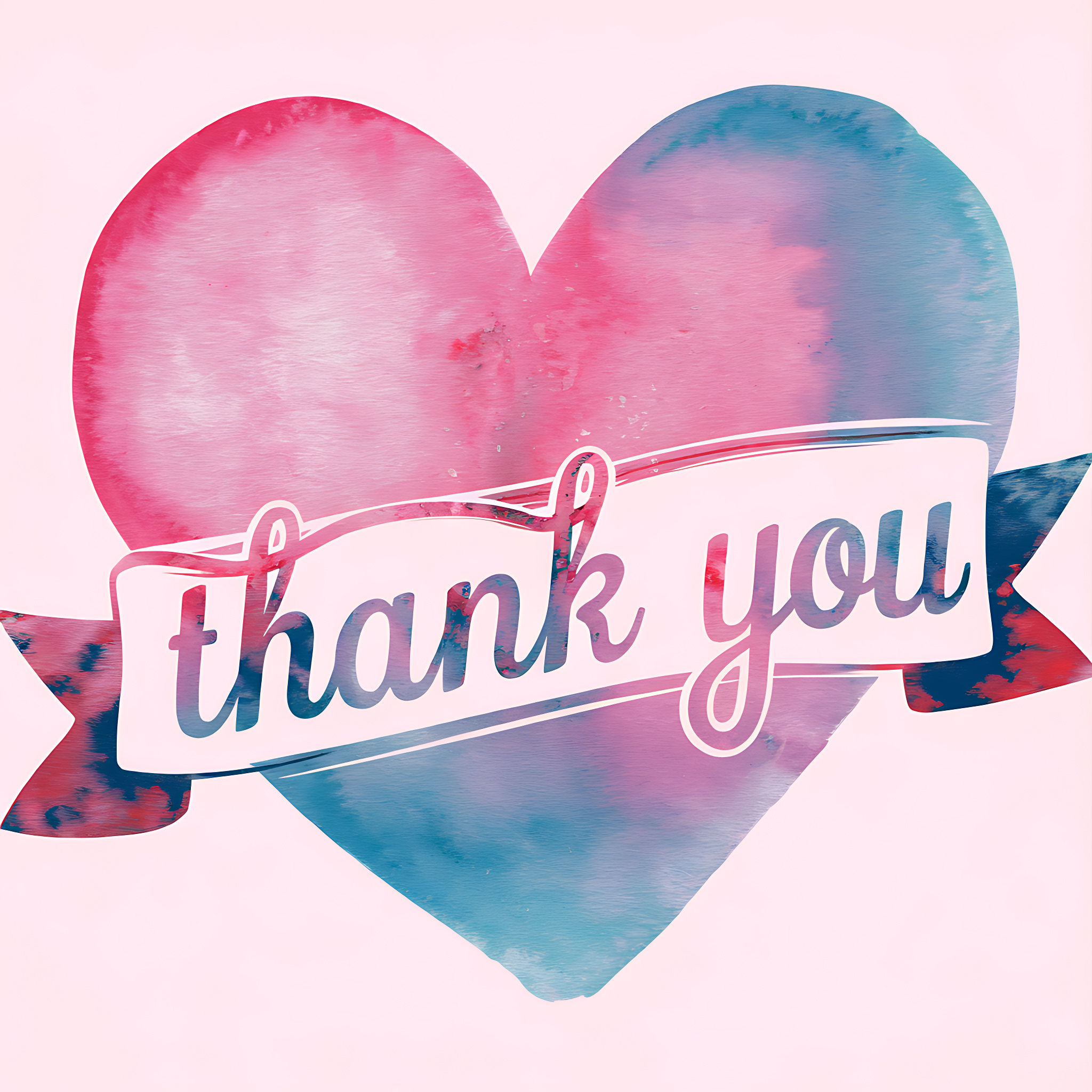 Free Download Thank You Watercolor Heart