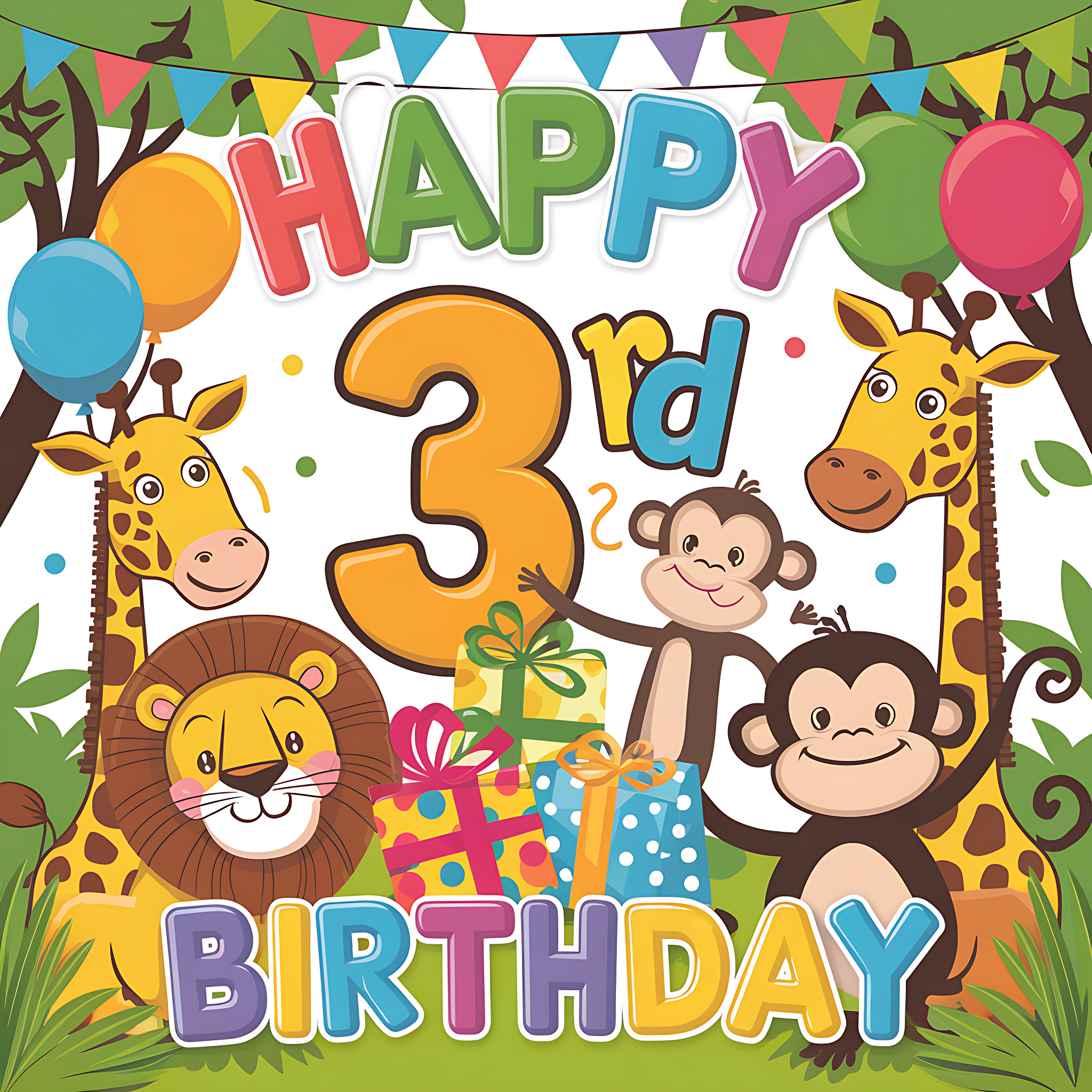 Free Download Happy 3rd Birthday