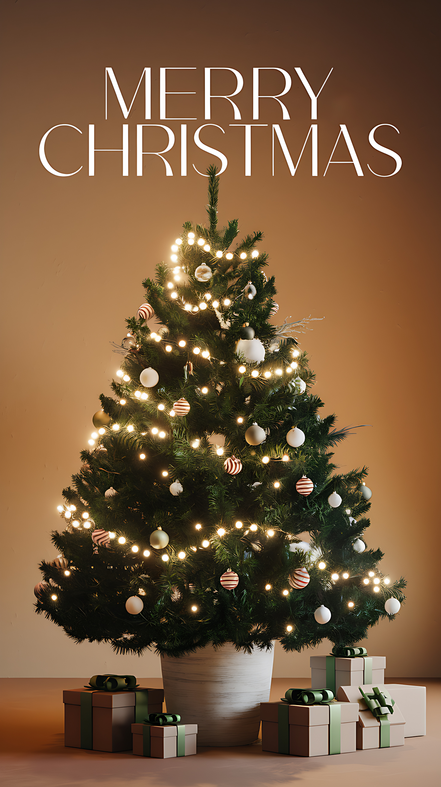 Free Christmas Tree with Gifts and Lights