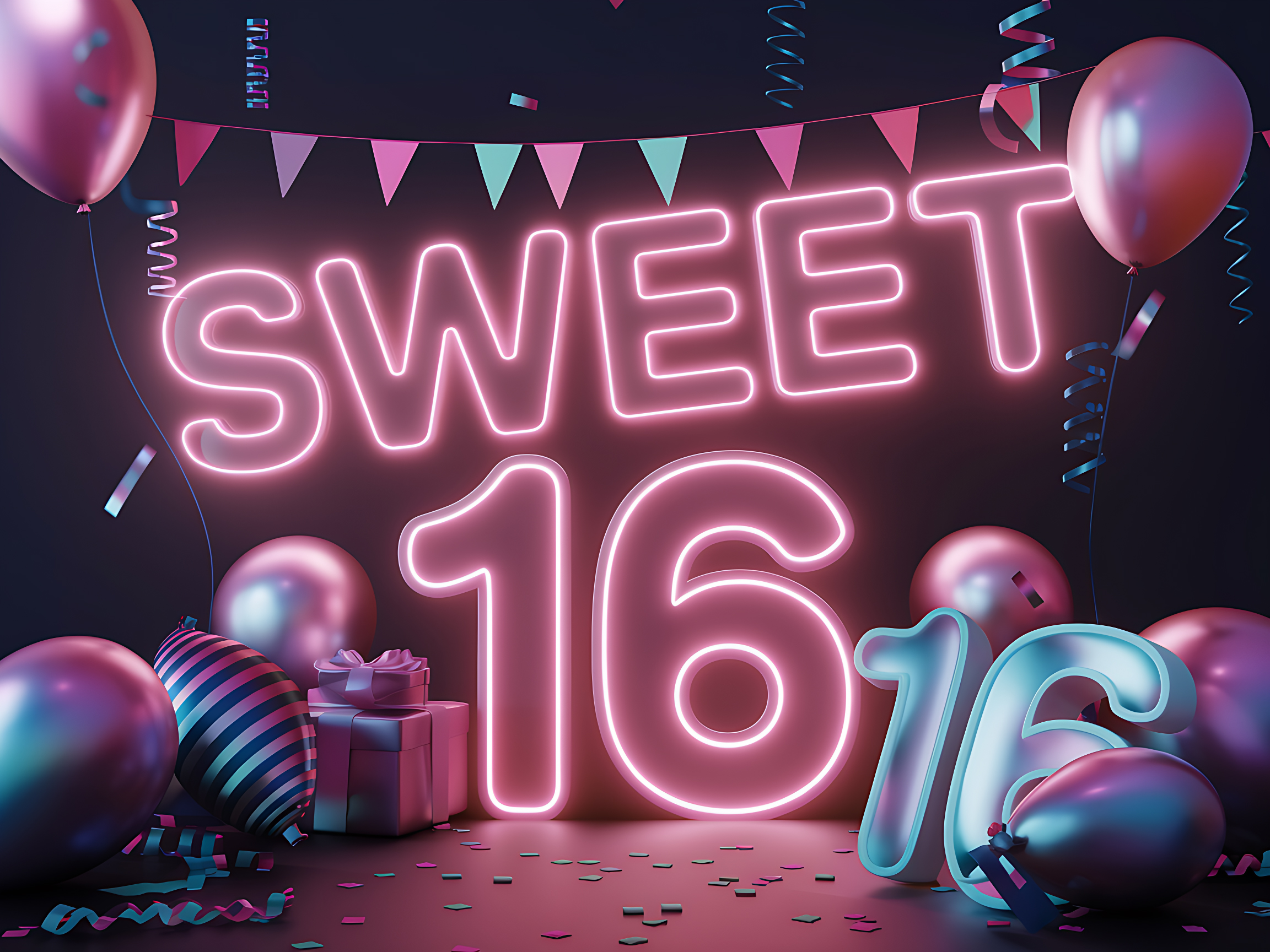 Free Download Sweet 16 Neon Sign
