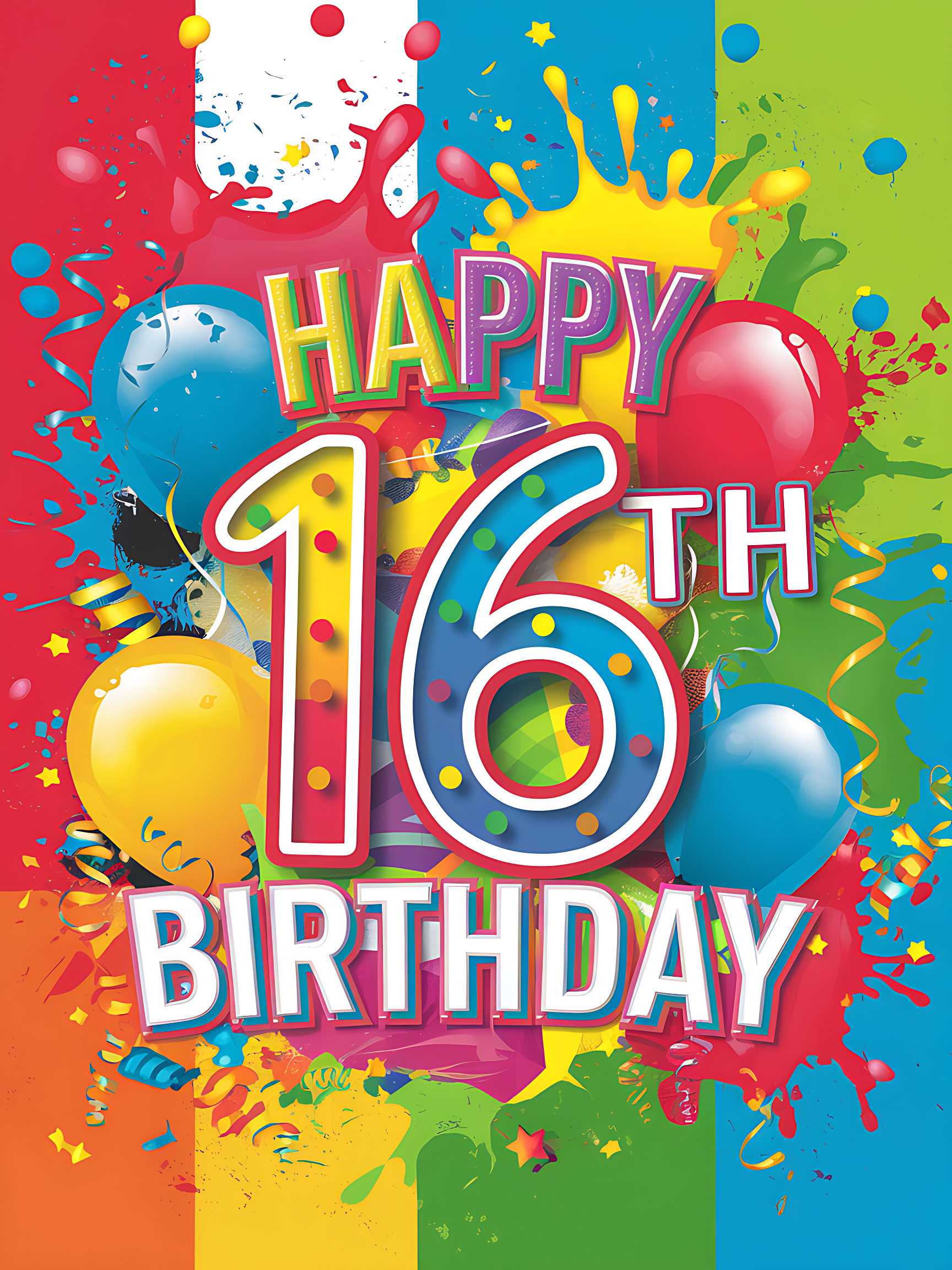 Free Download Happy 16th Birthday Background