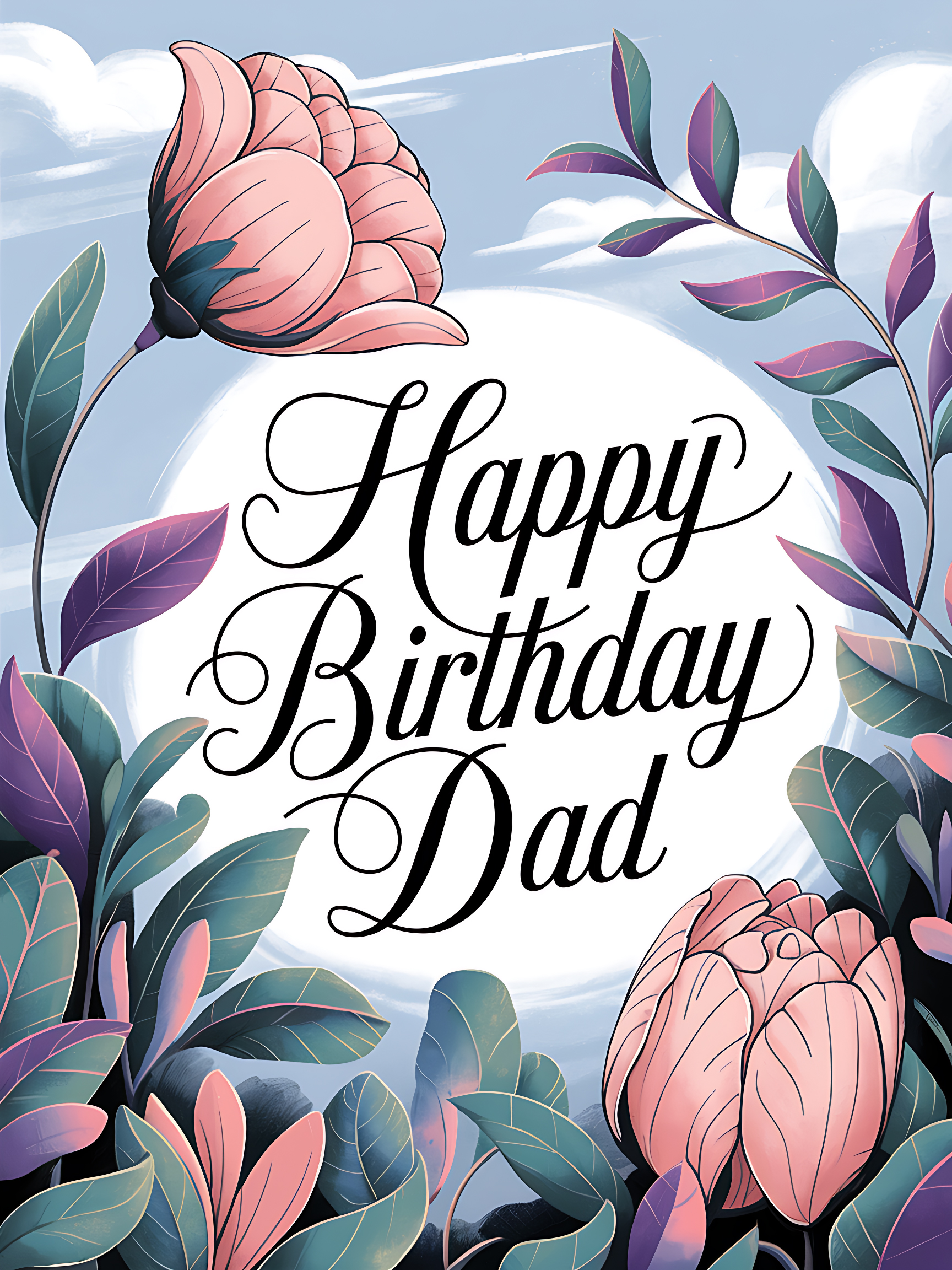 Free Download Happy Birthday Dad Flowers