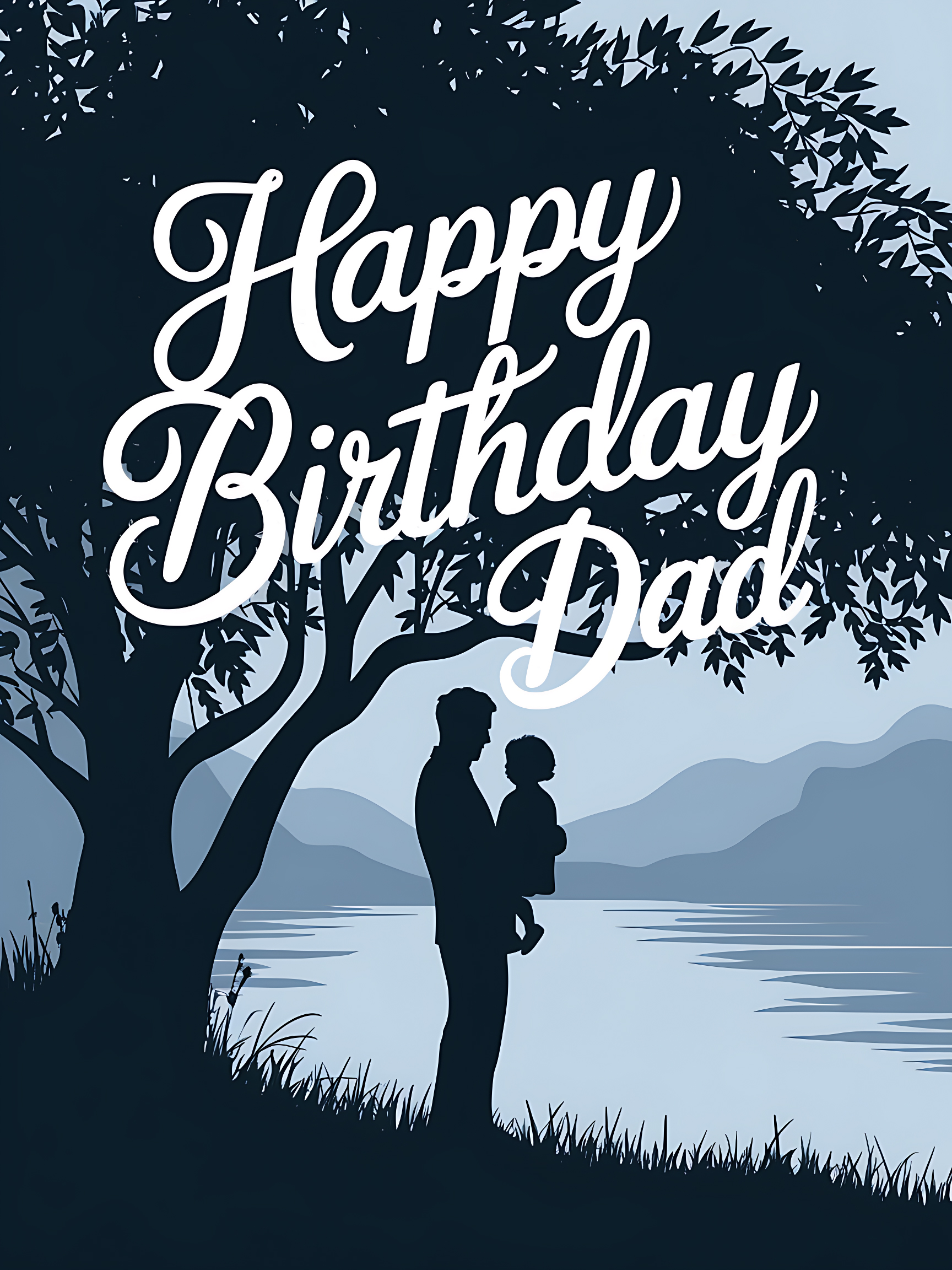 Free Happy Birthday Dad Silhouette