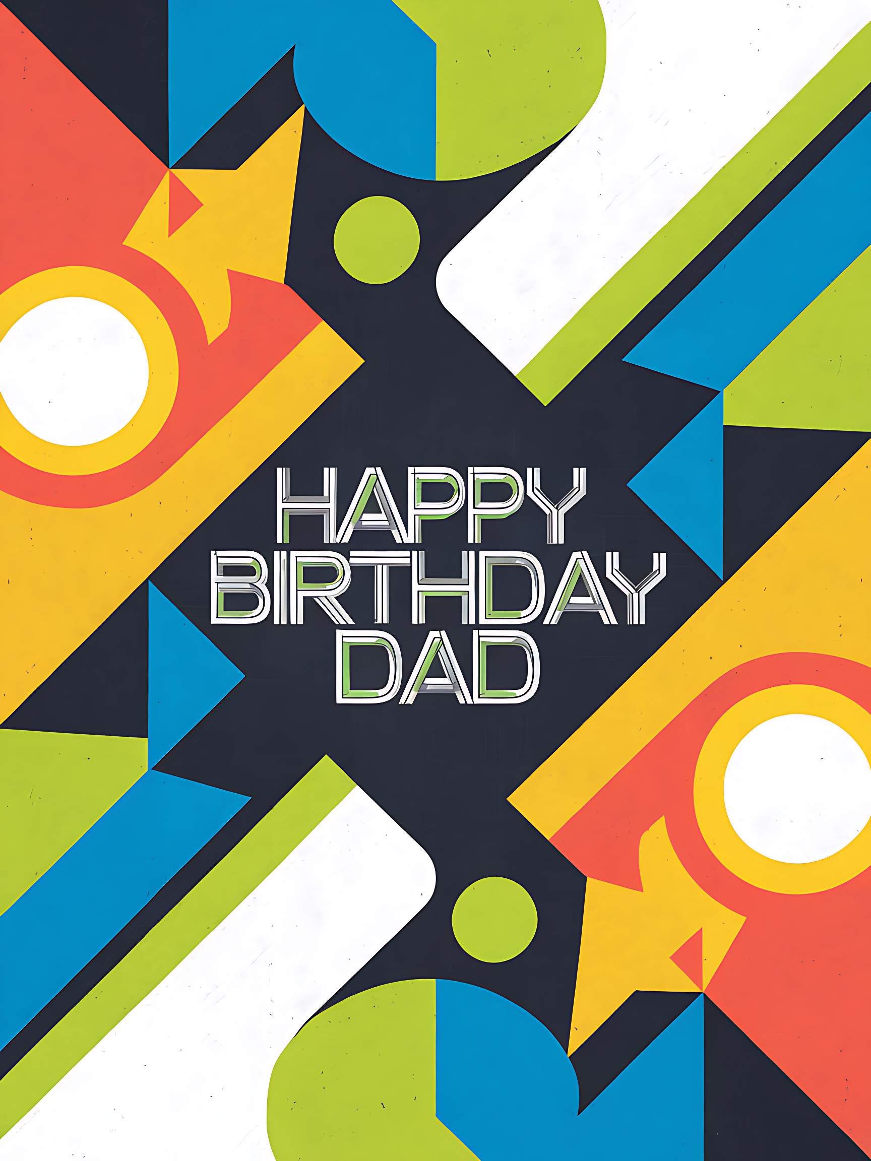 Free Download Happy Birthday Dad Geometric