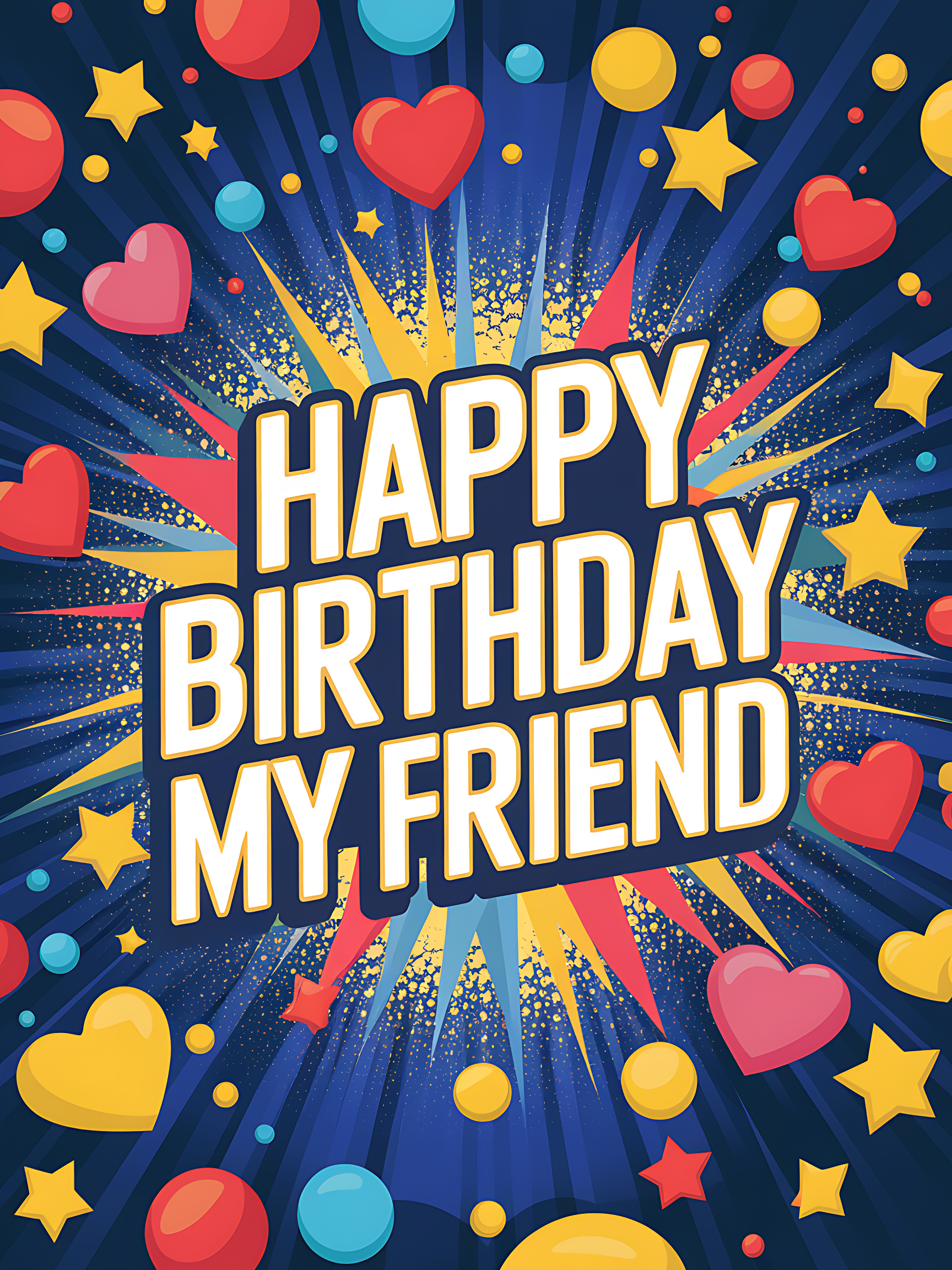 Free Download Happy Birthday My Friend Doodles
