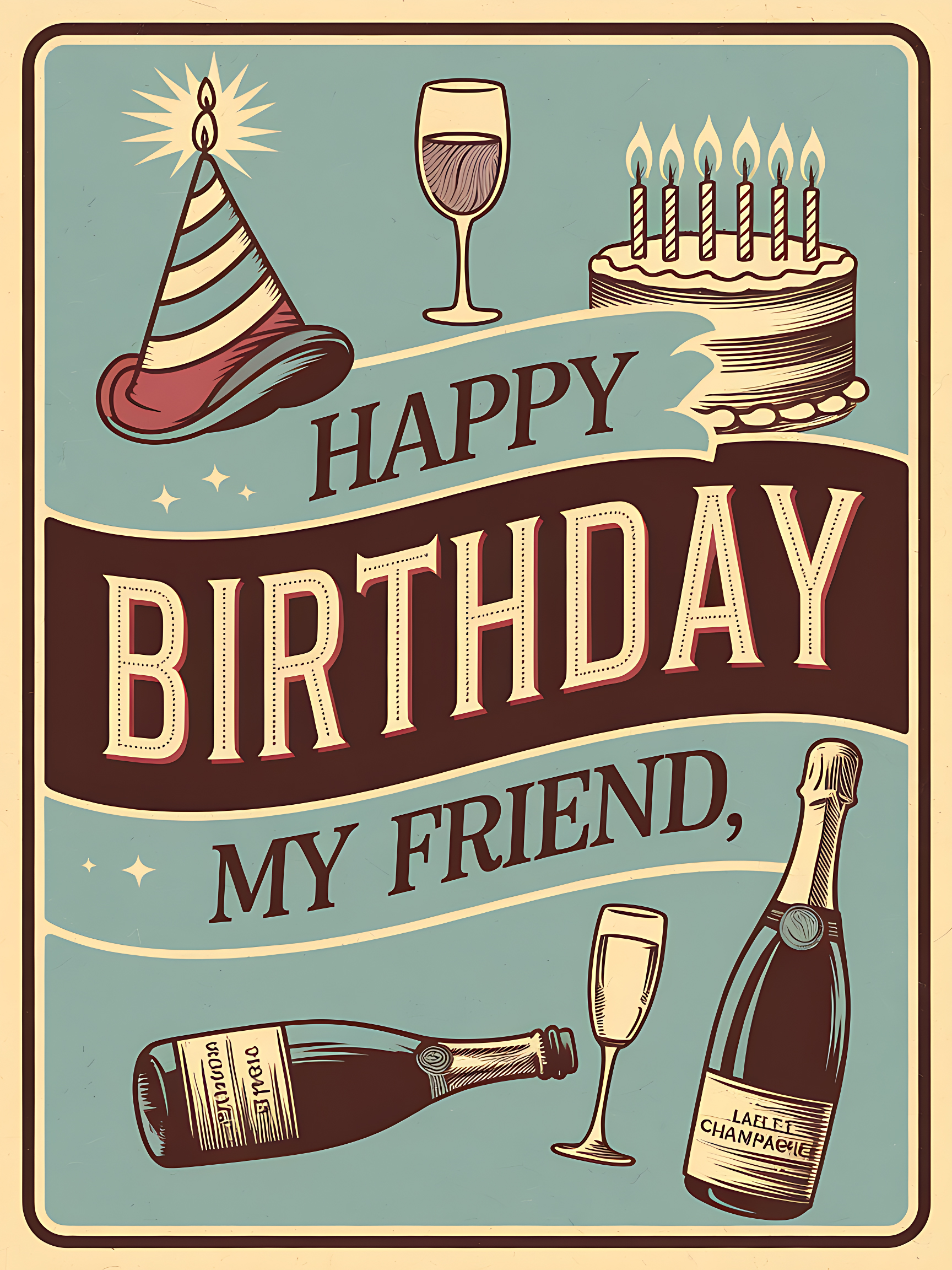 Free Download Happy Birthday My Friend Balloons