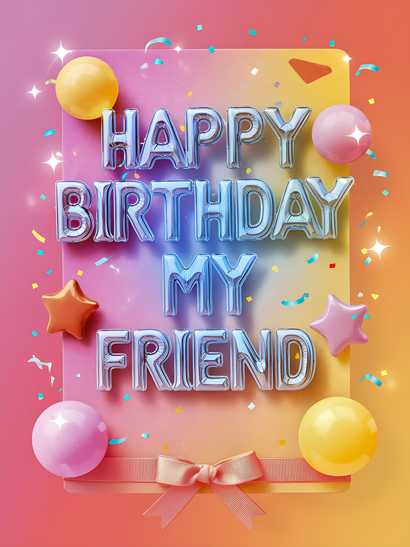 Free Download Happy Birthday My Friend 3D