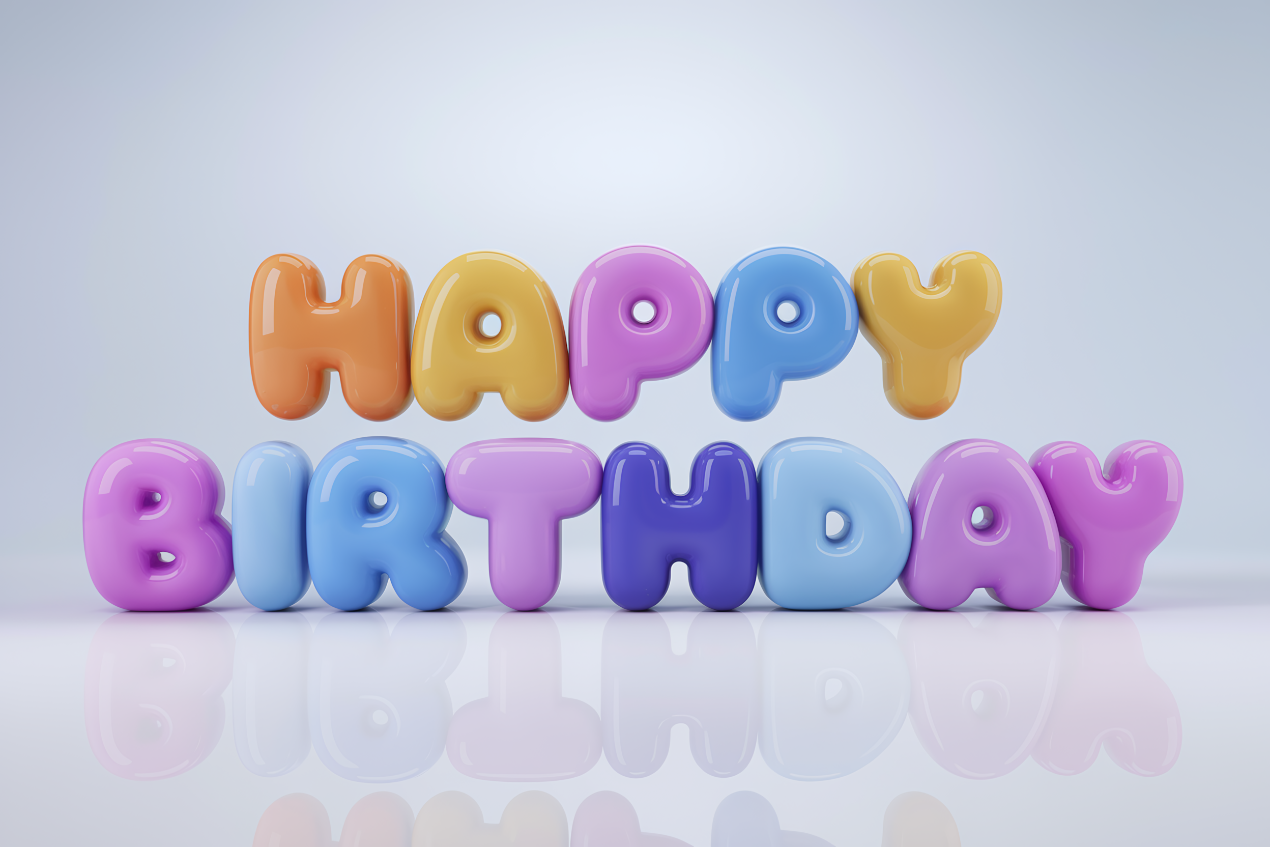 Free Download 3D Happy Birthday Balloons