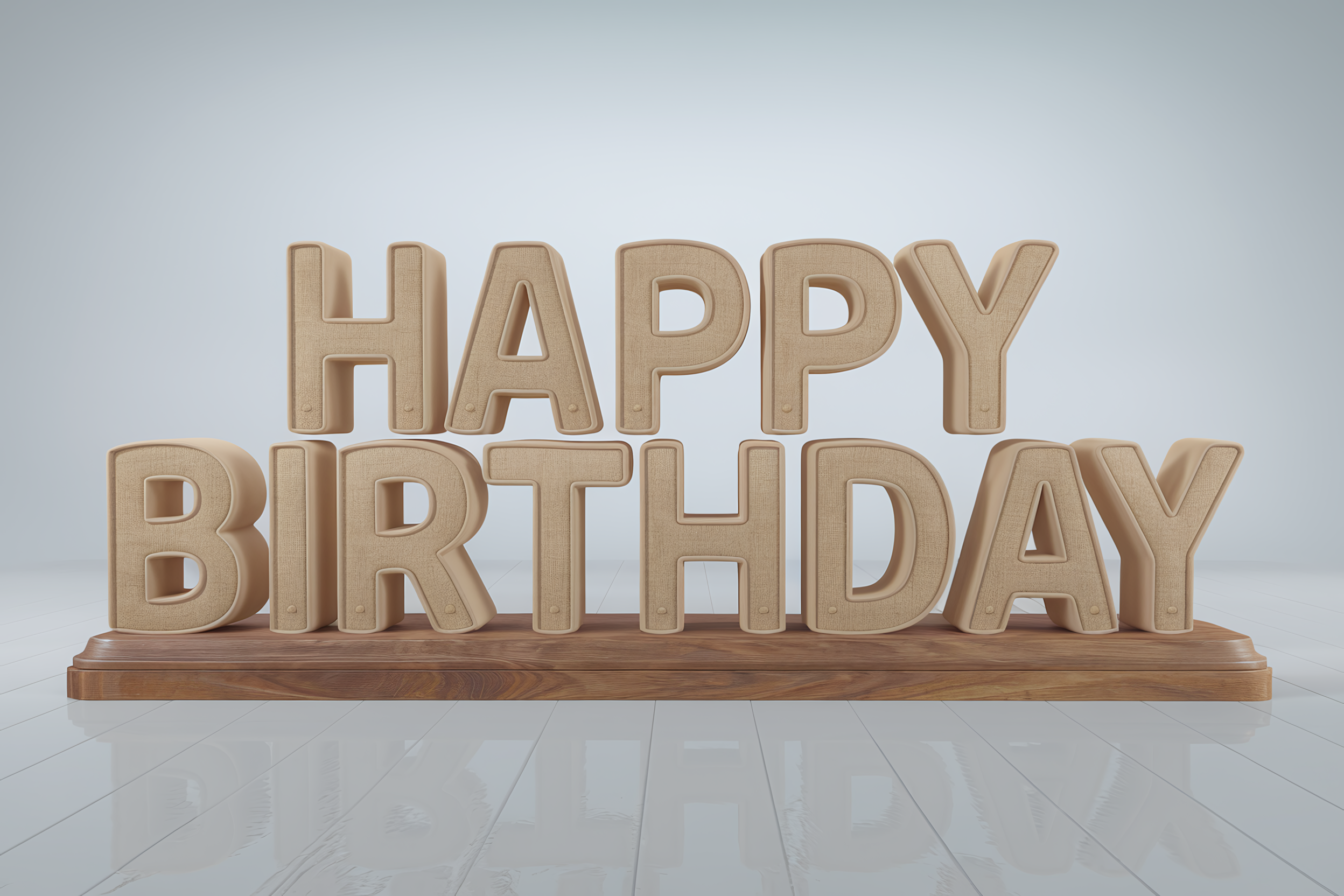 Free Download Wooden Happy Birthday Sign