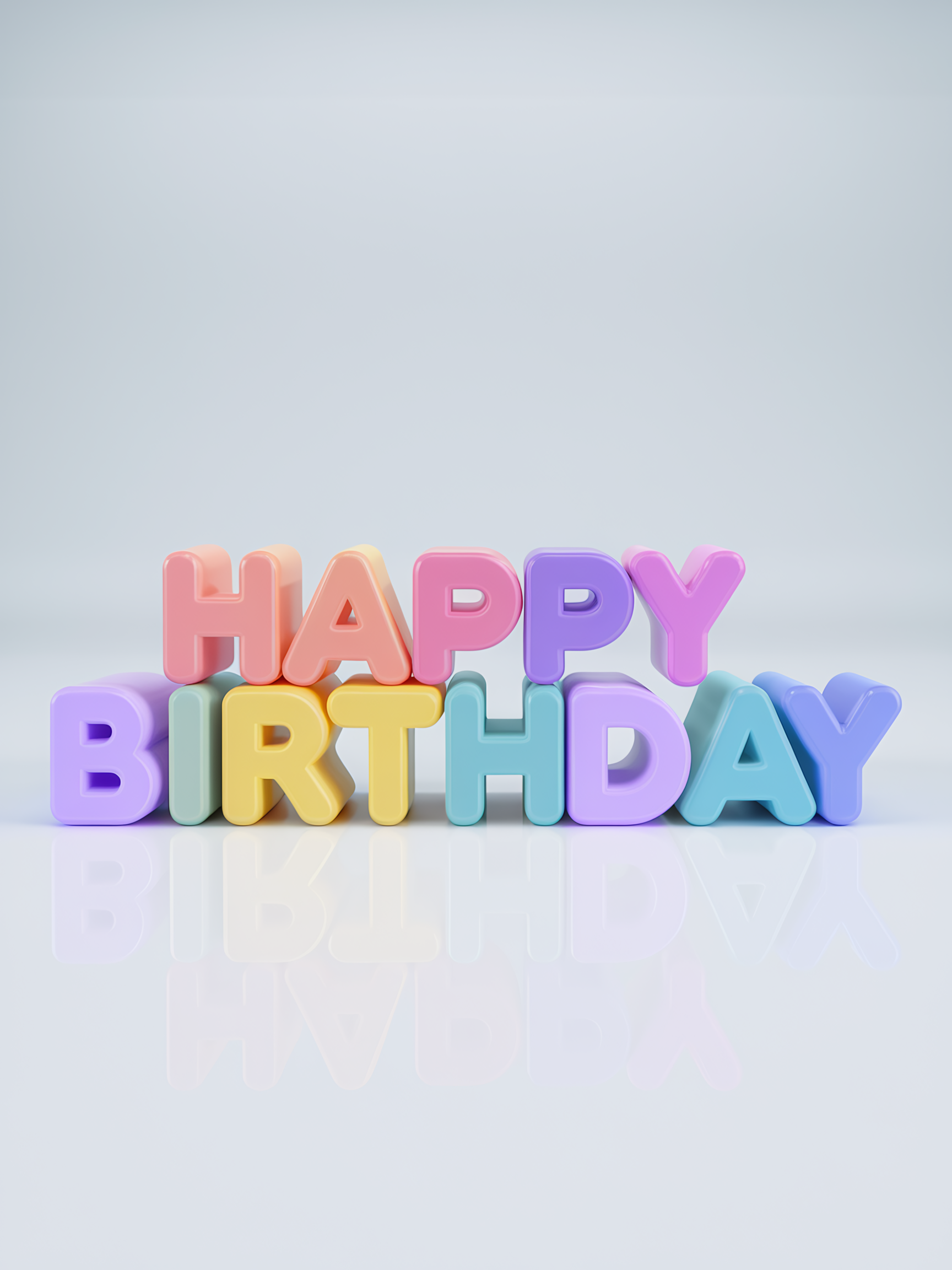 Free Download Happy Birthday in Pastel Colors